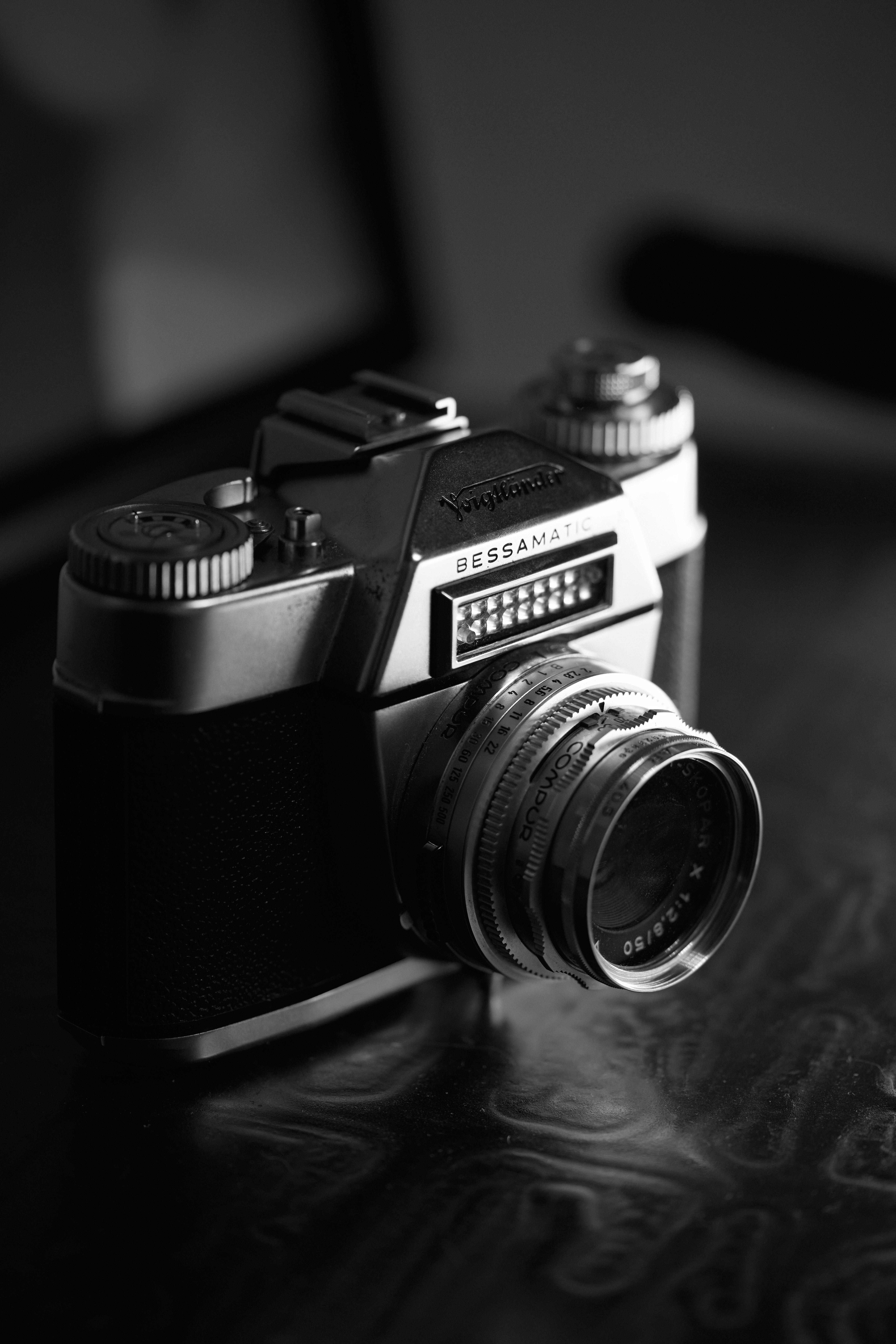 Grayscale Photo of a Vintage Voigtlander Bessamatic Camera · Free Stock ...