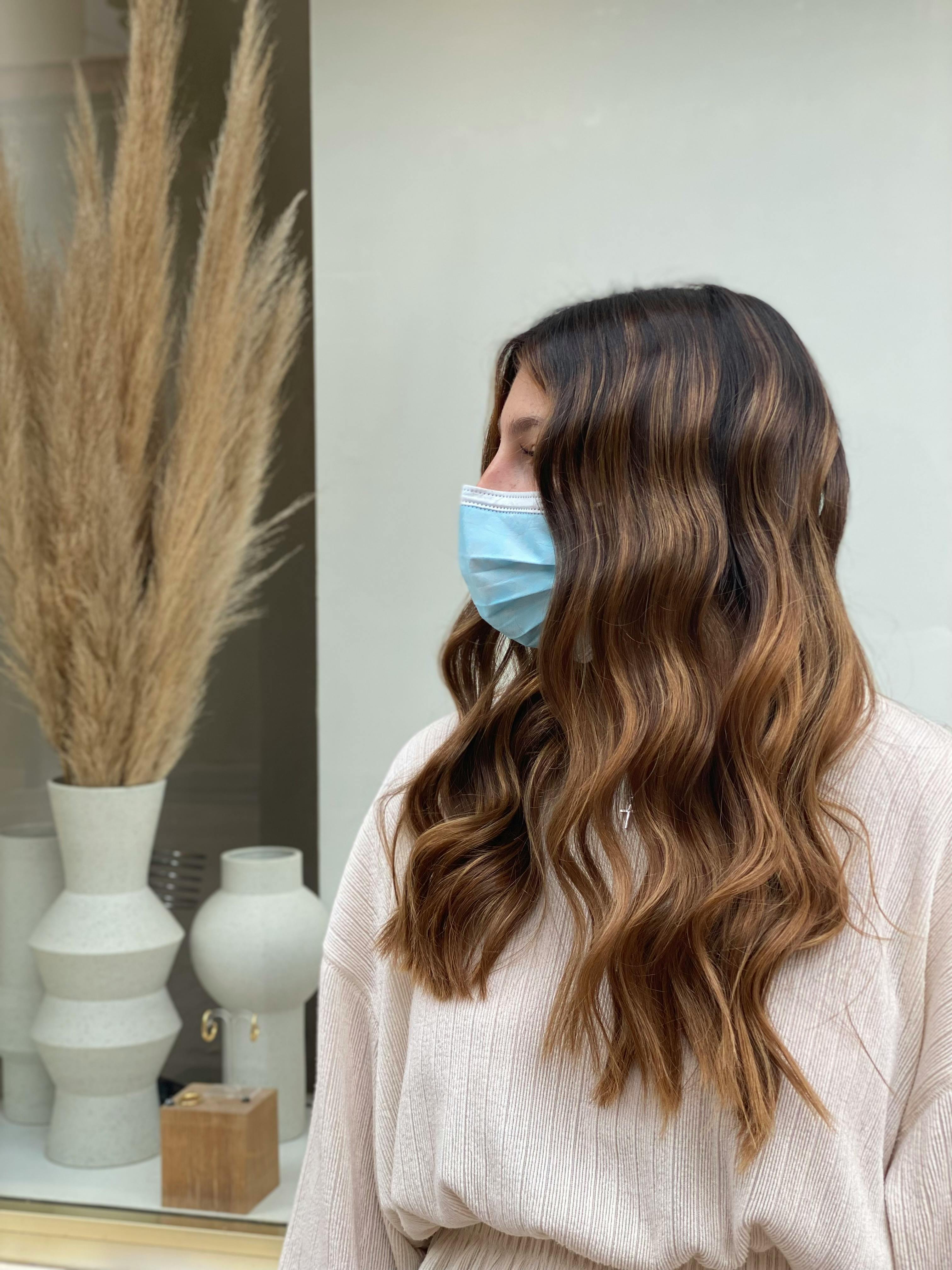 Woman Wearing Blue Face Mask · Free Stock Photo