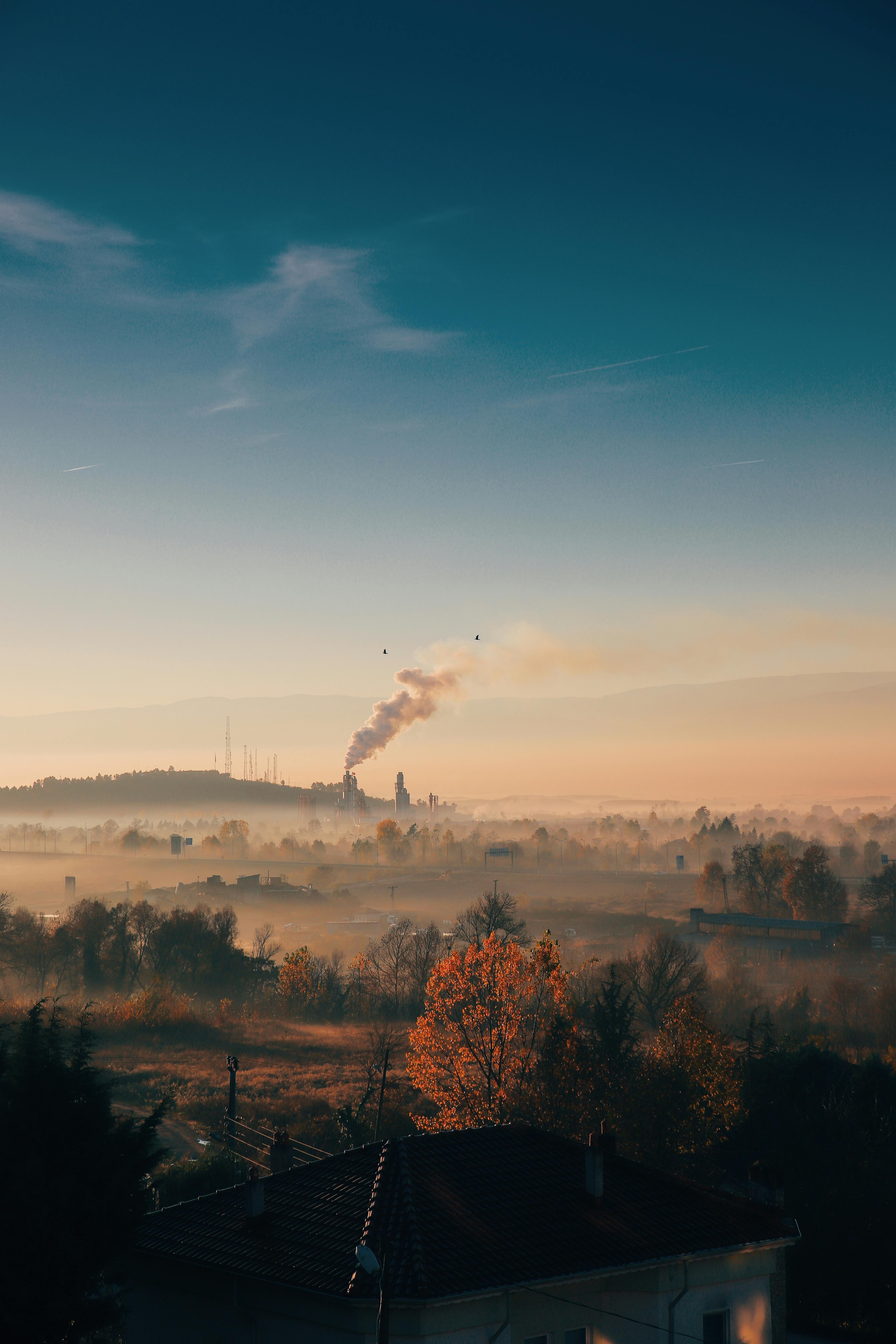 Smoke over Landscape · Free Stock Photo