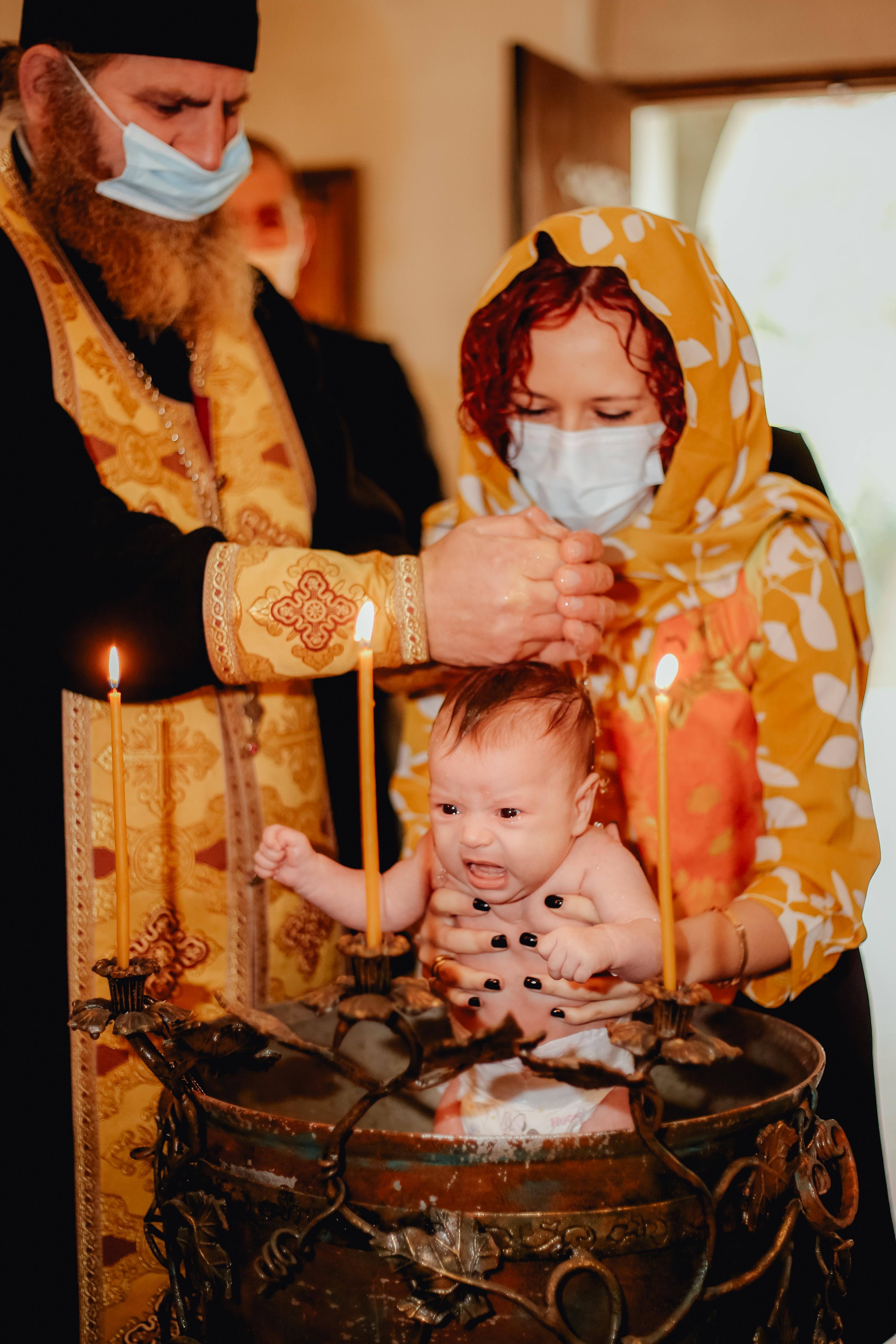 Priest Baptising Baby · Free Stock Photo