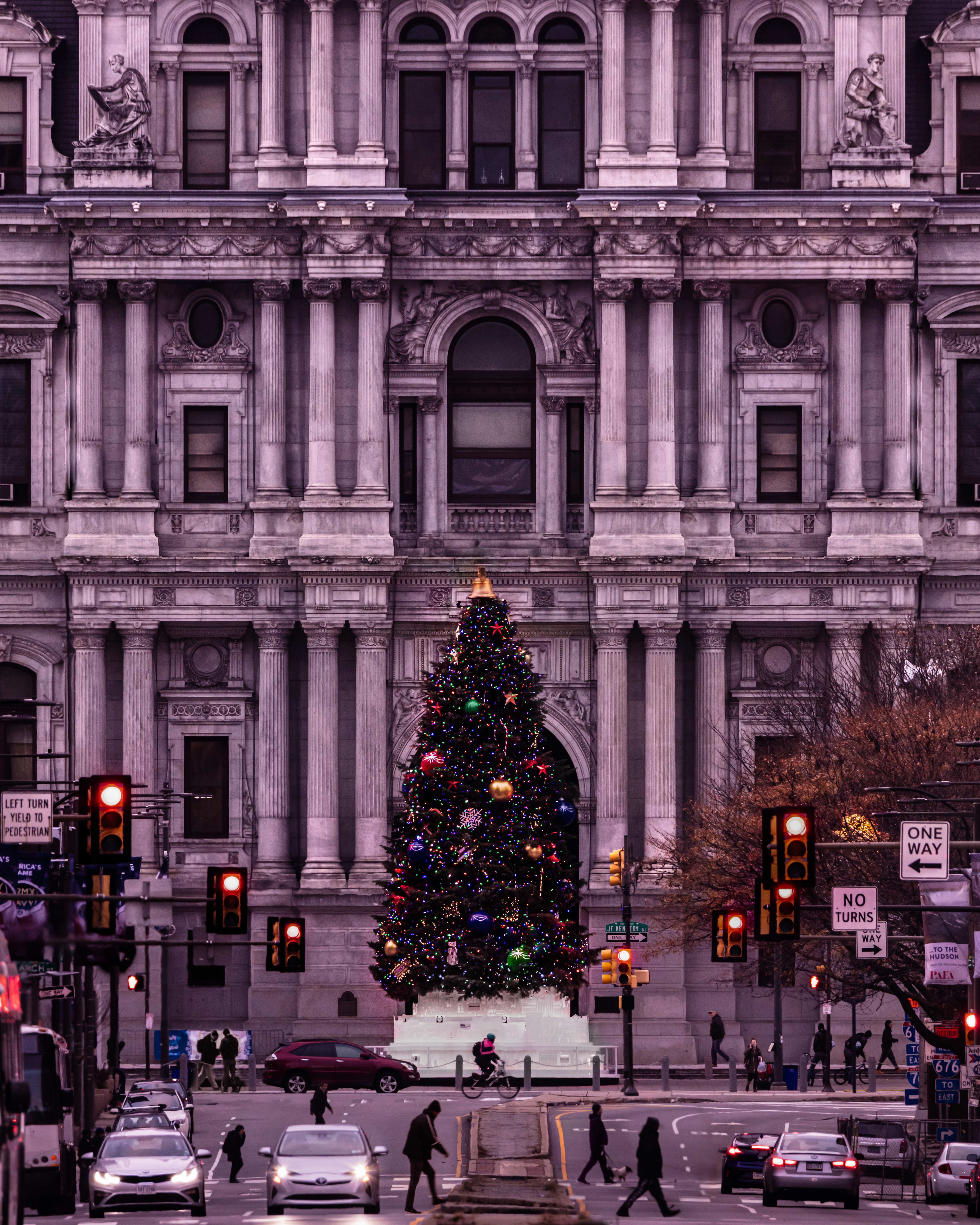 Big Christmas Tree Near Philadelphia City Hall · Free Stock Photo