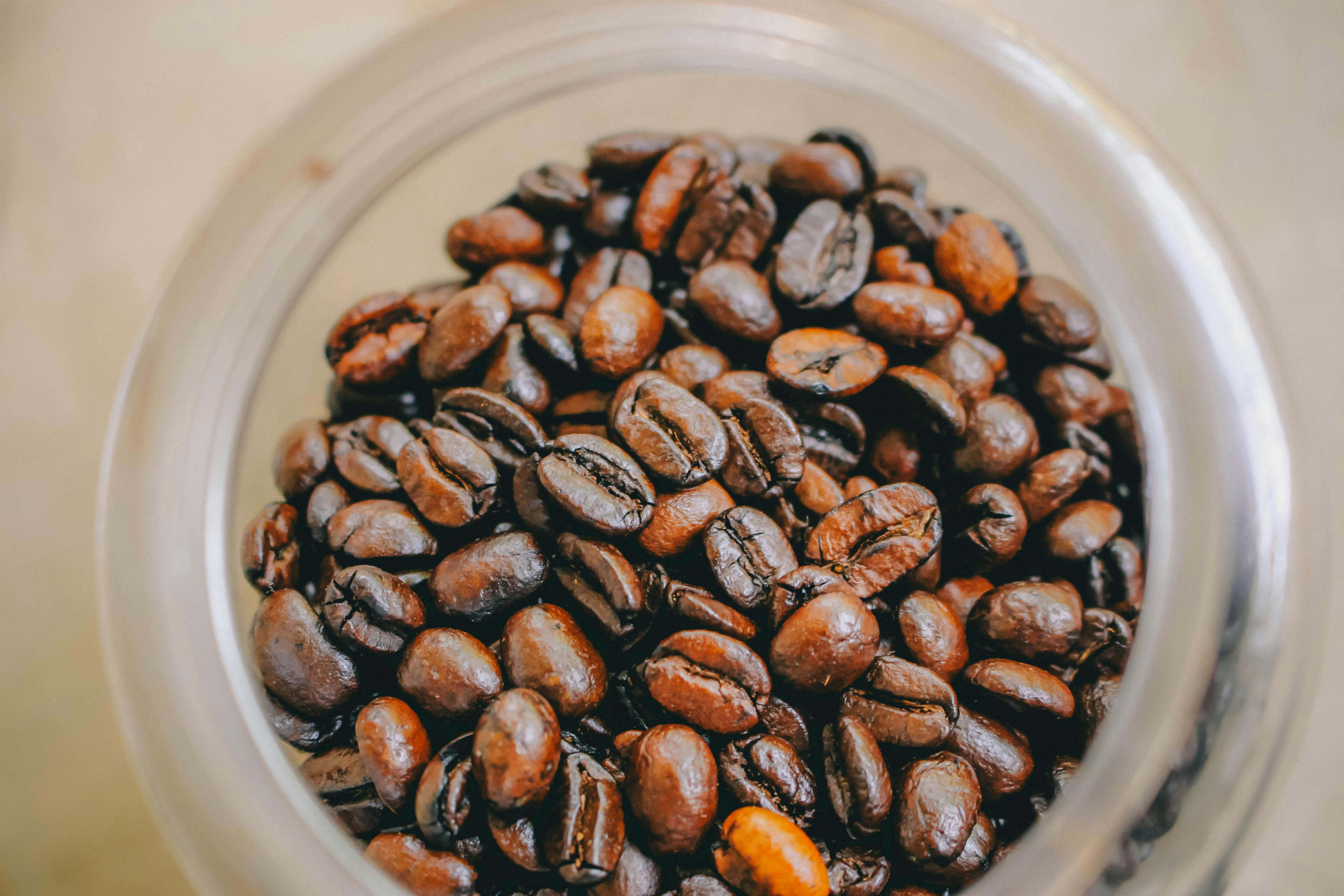 Photo of Brown Coffee Beans Inside Clear Glass Jar · Free Stock Photo