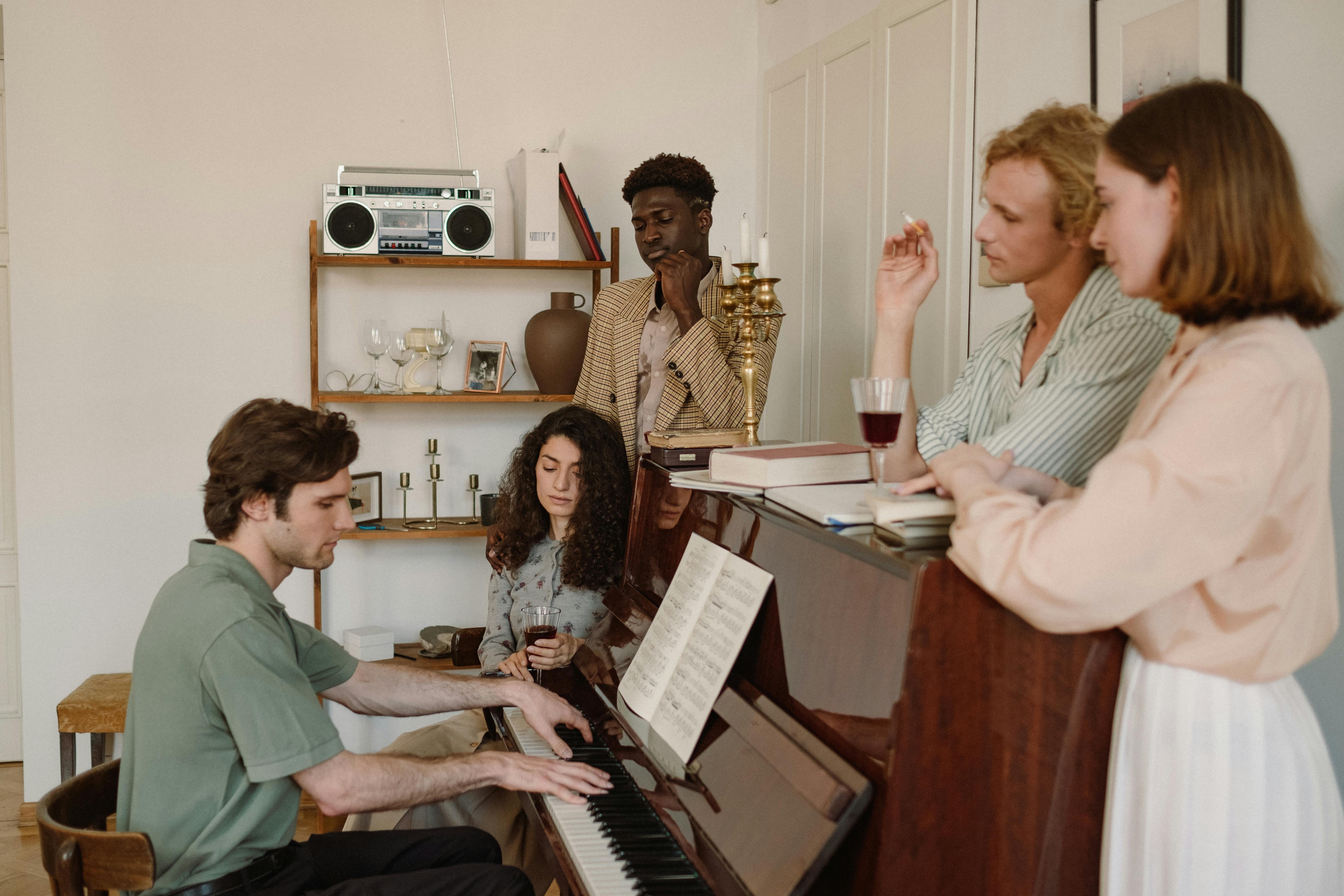 People Singing with Piano · Free Stock Photo