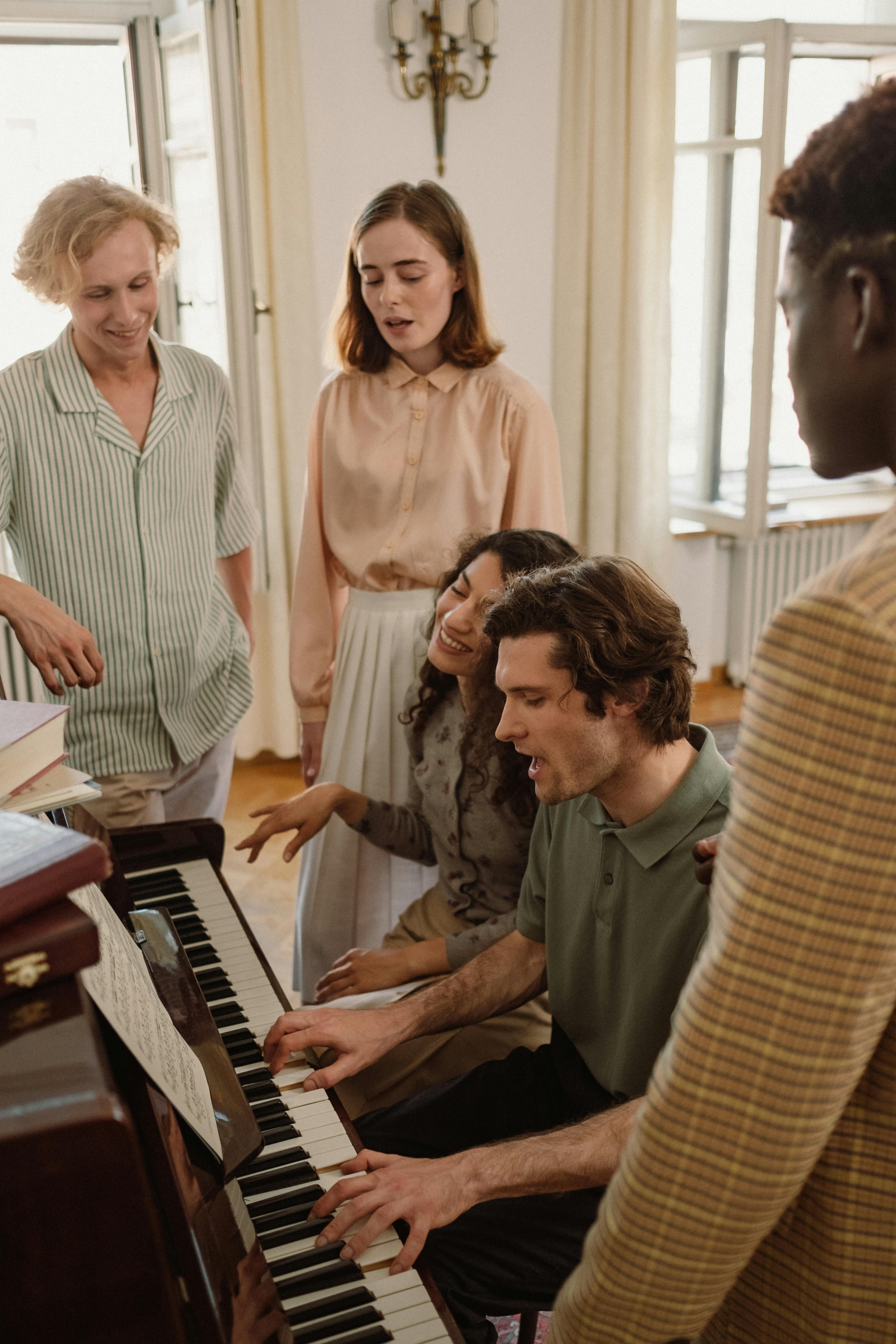 People Singing with Piano · Free Stock Photo