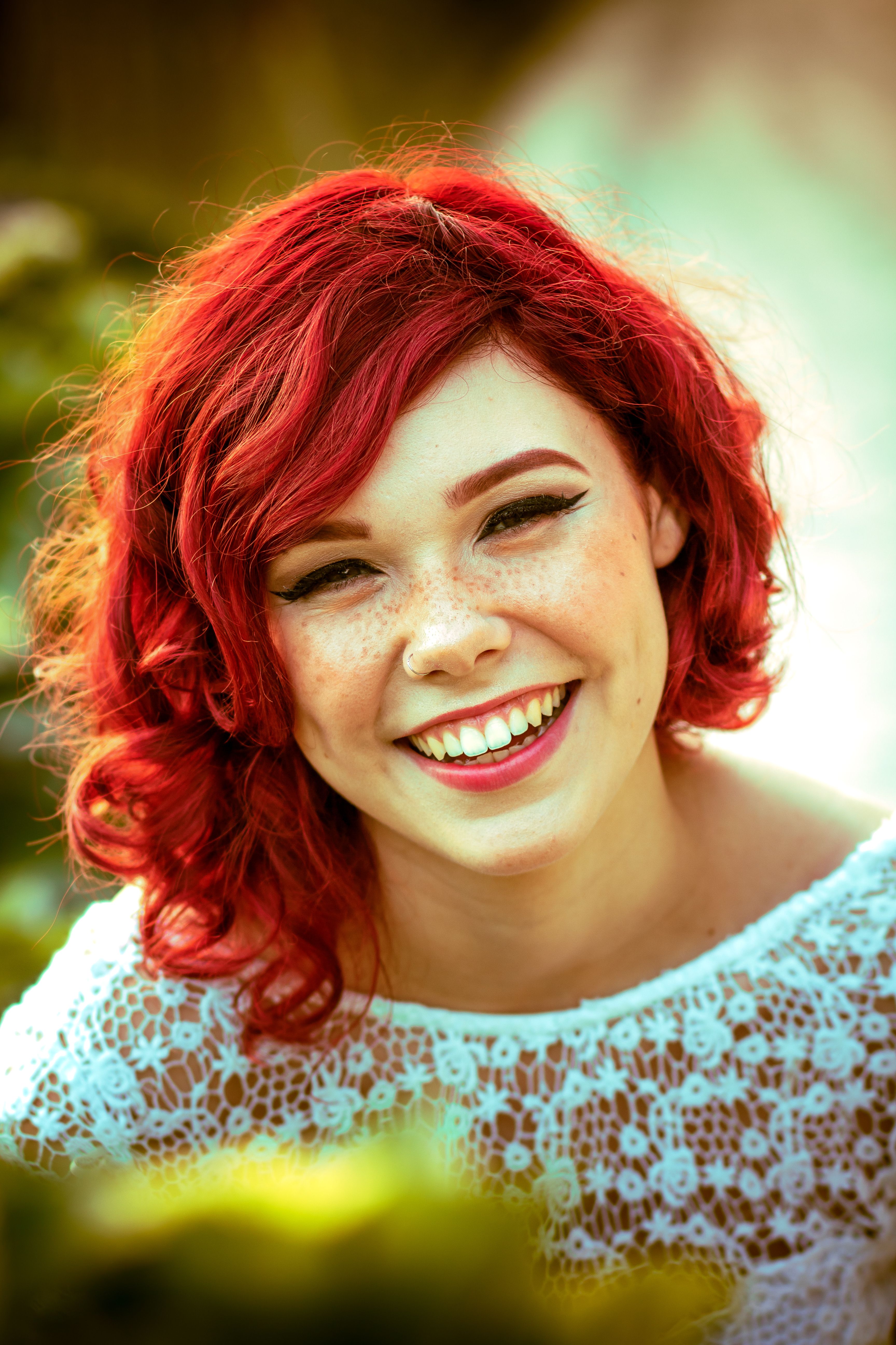 Woman with Red Hair Smiling · Free Stock Photo