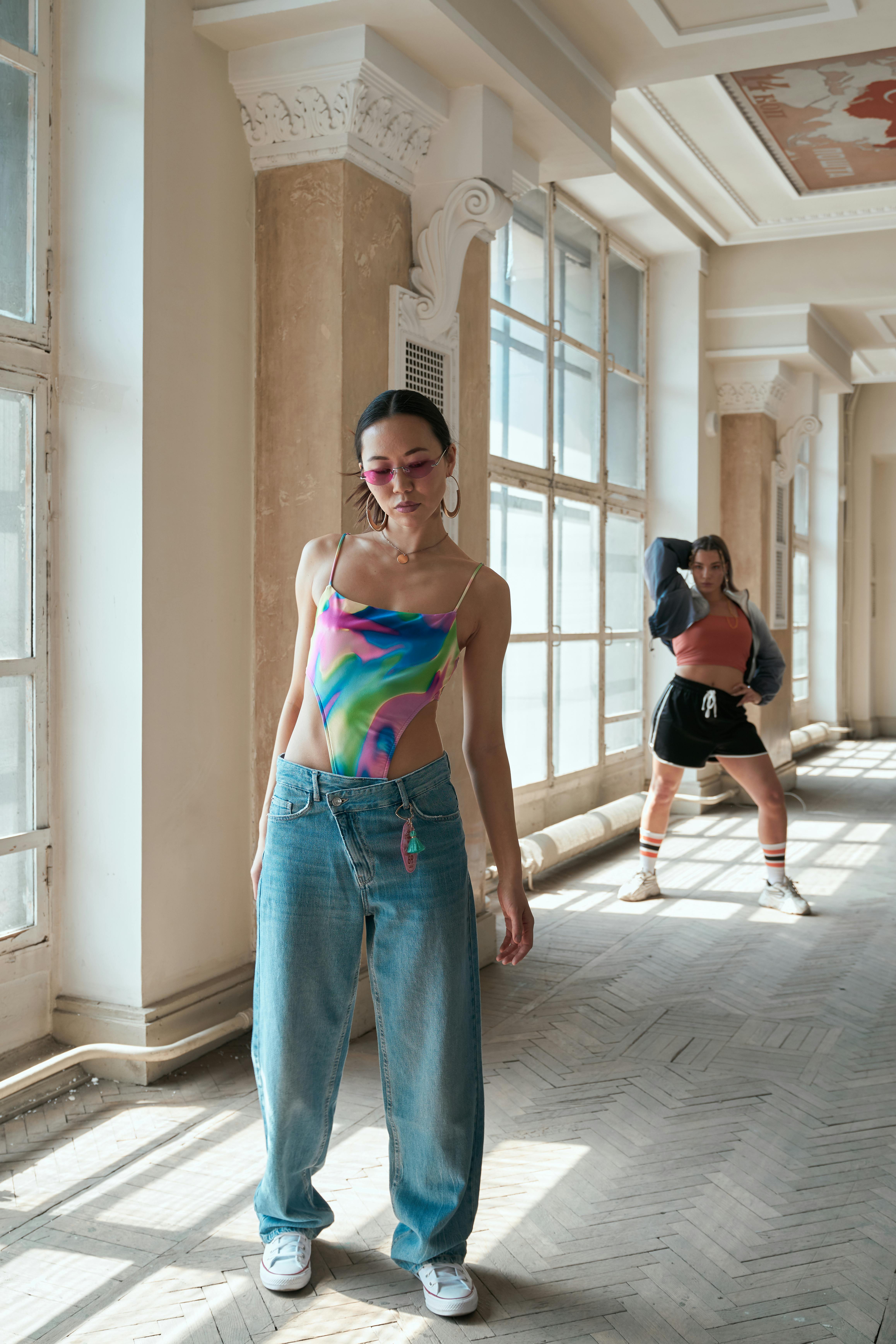 Women in a Hallway Posing · Free Stock Photo