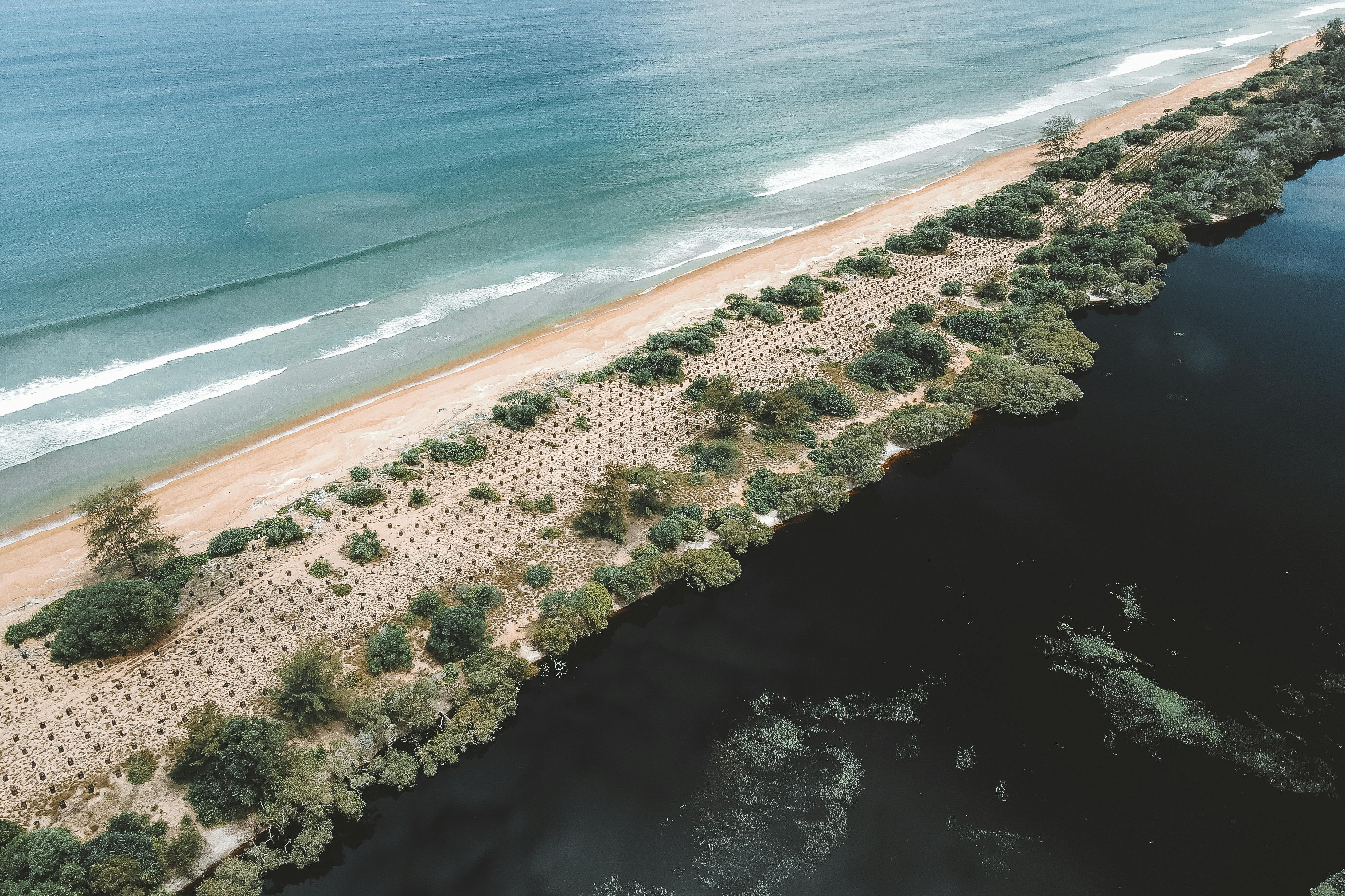 Aerial View of a Peninsula · Free Stock Photo