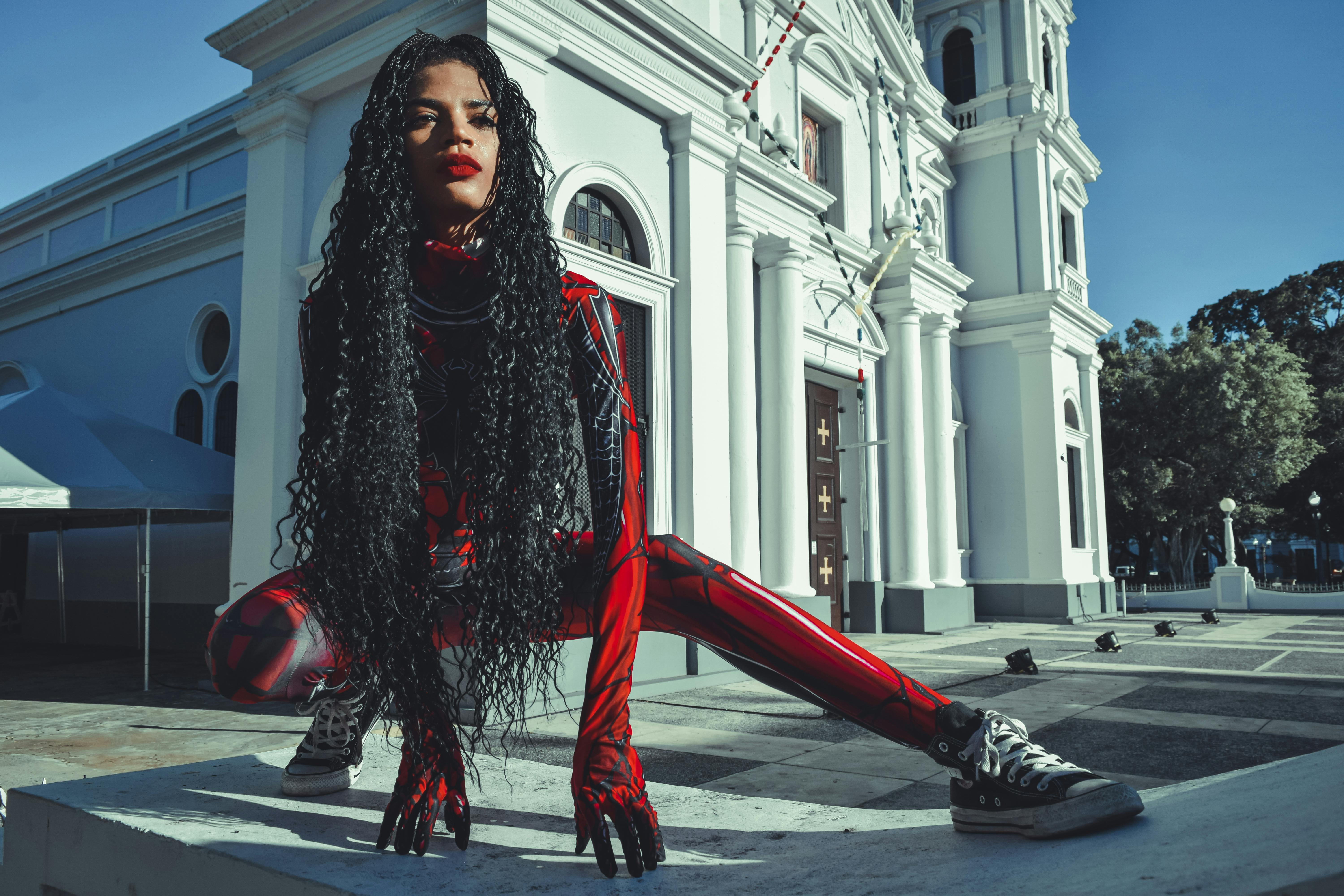 Woman Wearing a Red Costume · Free Stock Photo