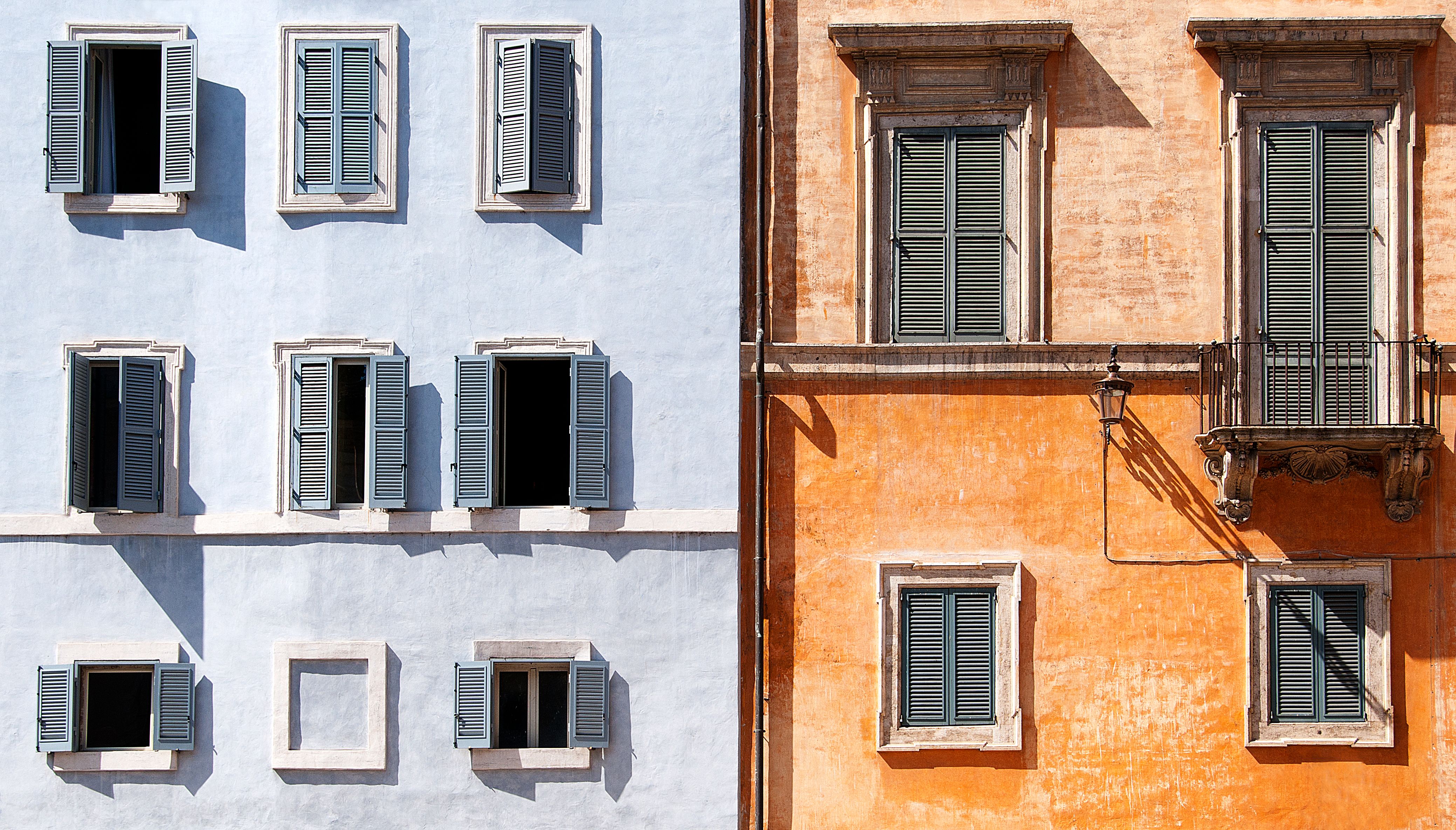 Blue and Orange Concrete Buildings · Free Stock Photo