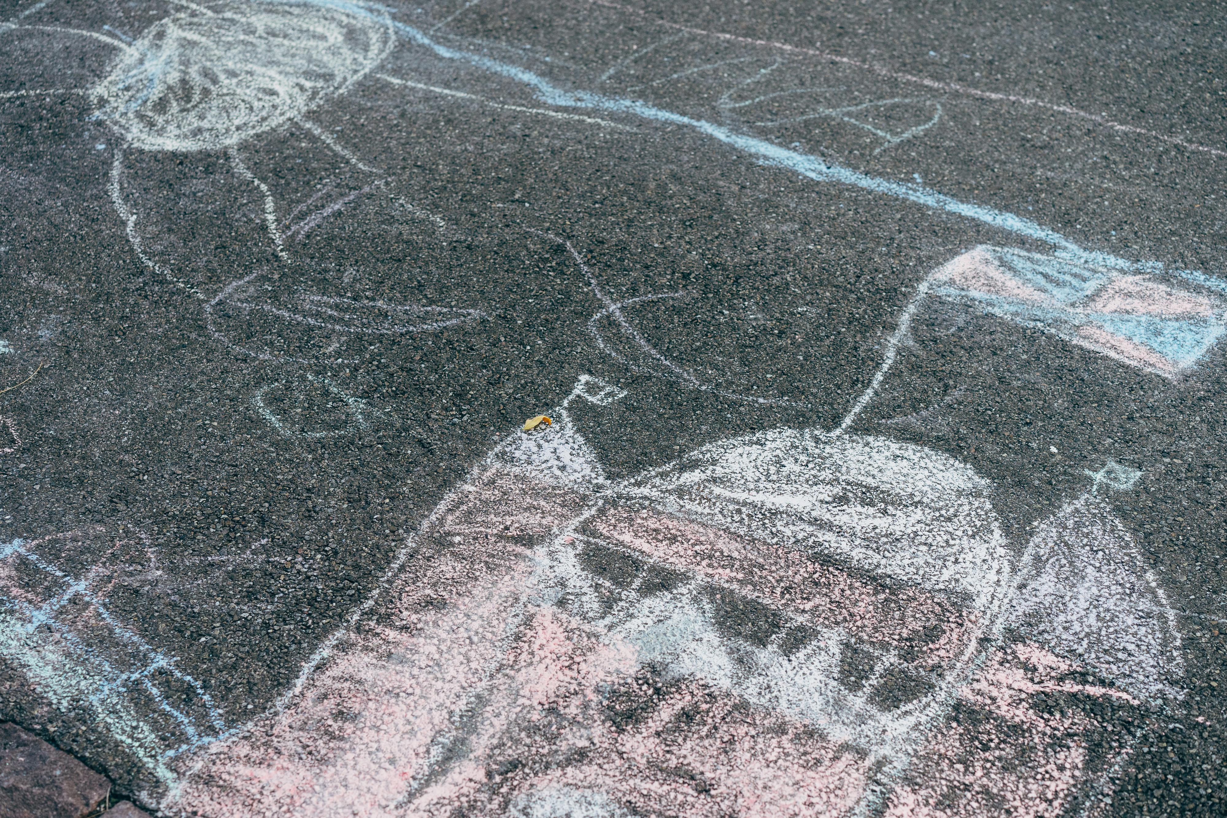 Chalk Drawing on Asphalt Surface · Free Stock Photo