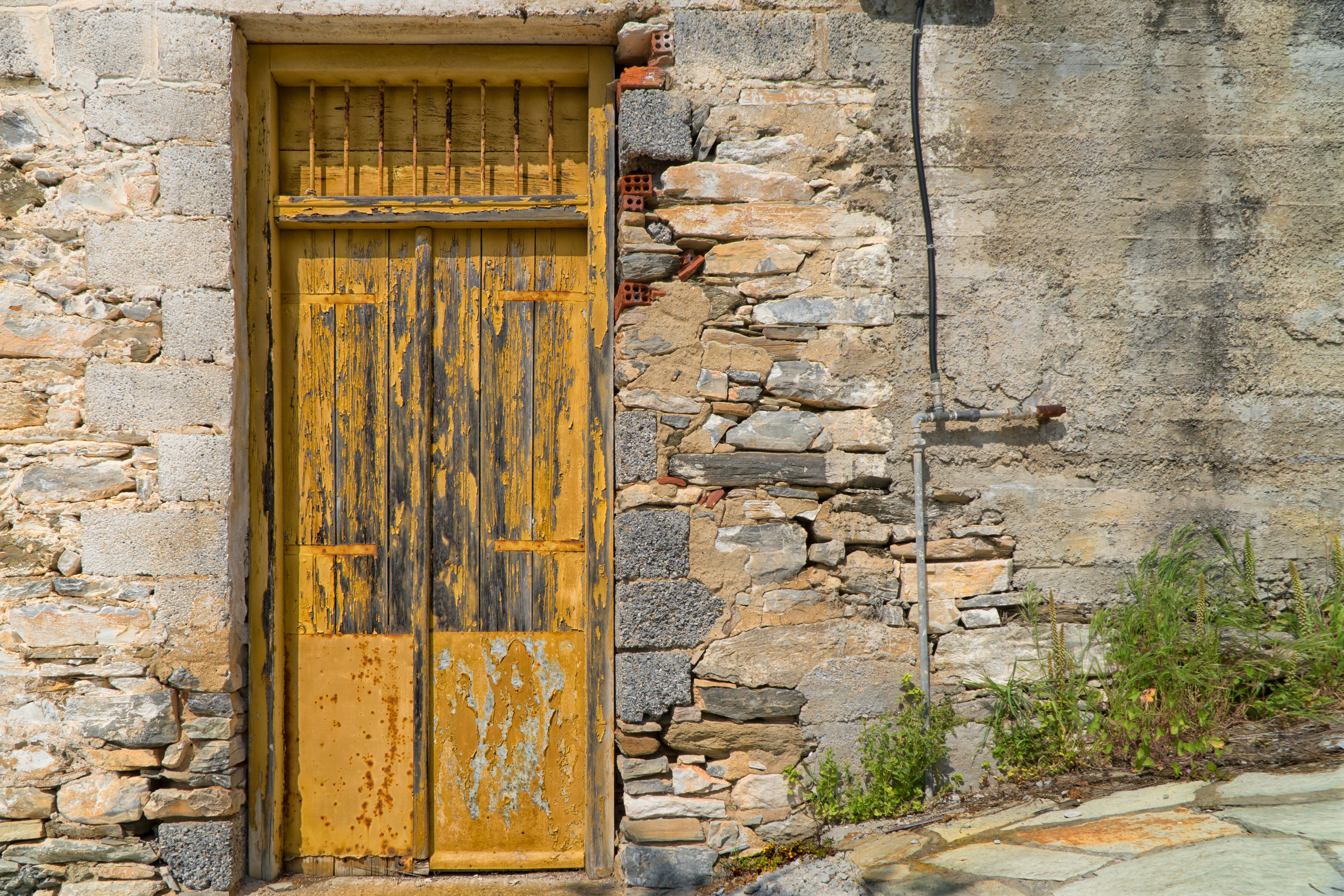 Yellow Wooden Door · Free Stock Photo