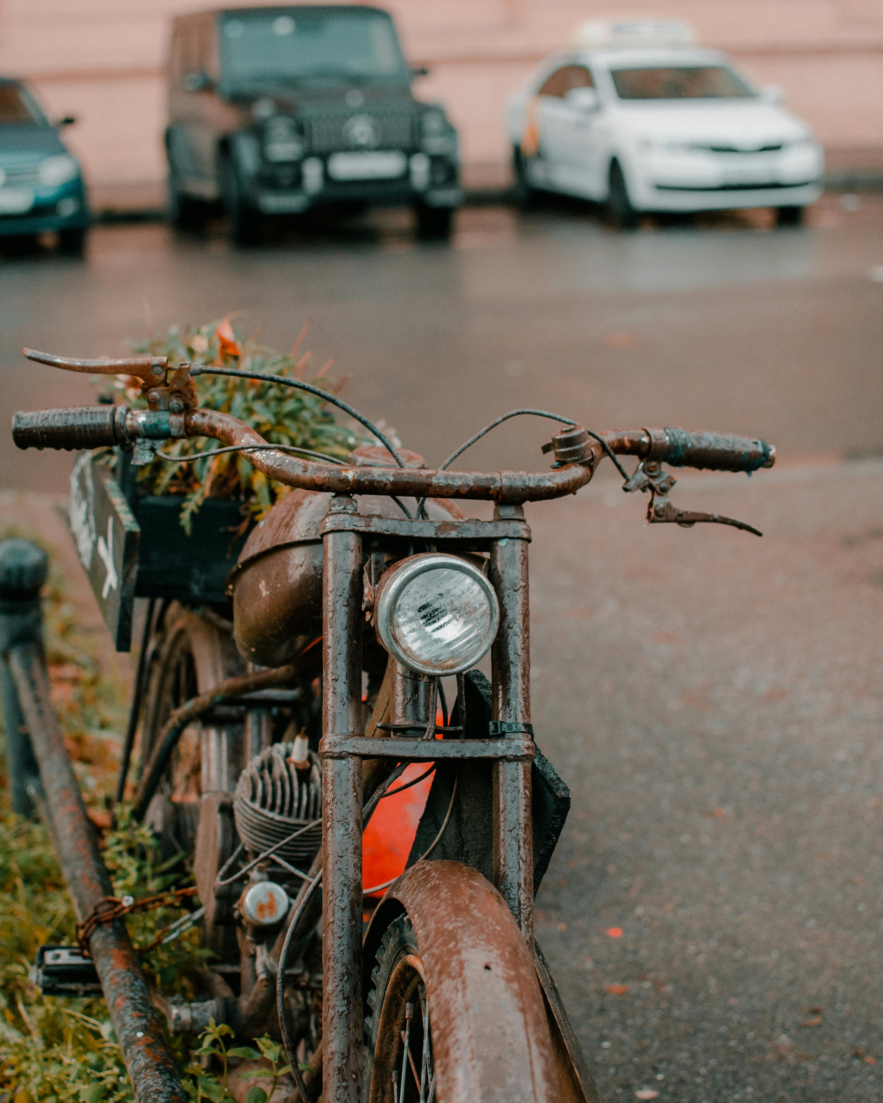 Close Up Photo of a Dirty Motorcycle · Free Stock Photo