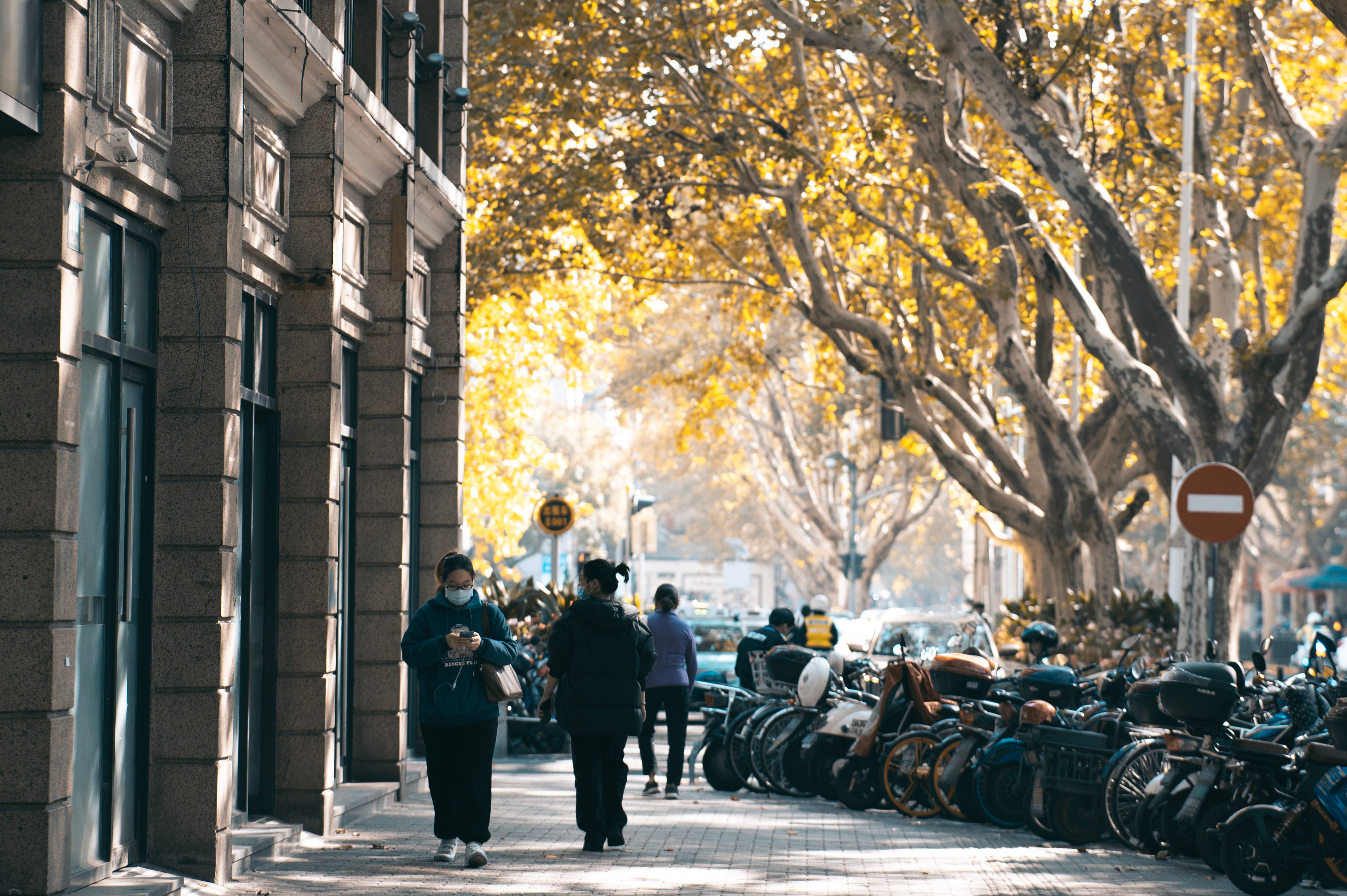 Side View of a Man Walking on the Sidewalk · Free Stock Photo