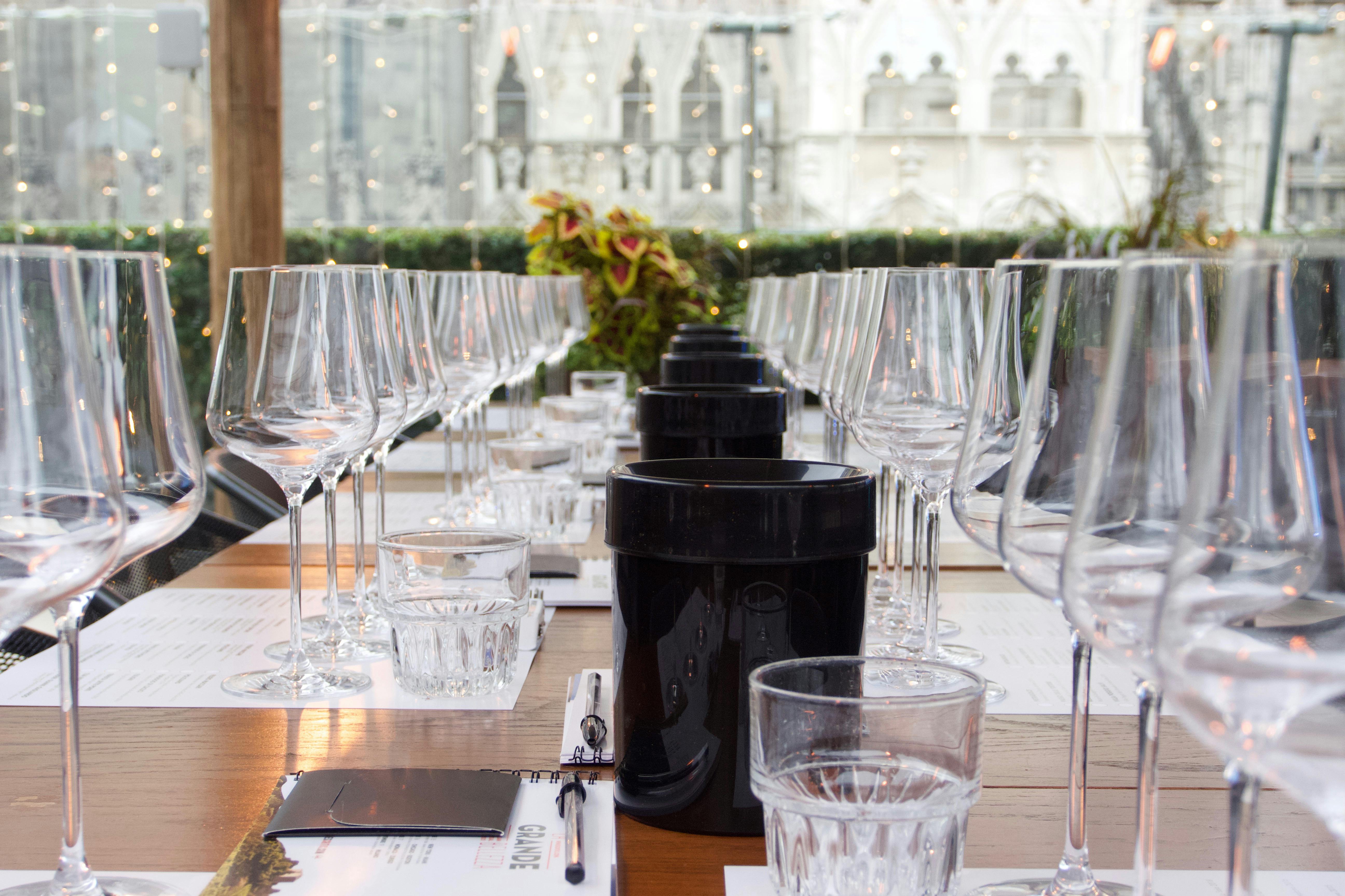Glass cups of herbal tea on white table · Free Stock Photo