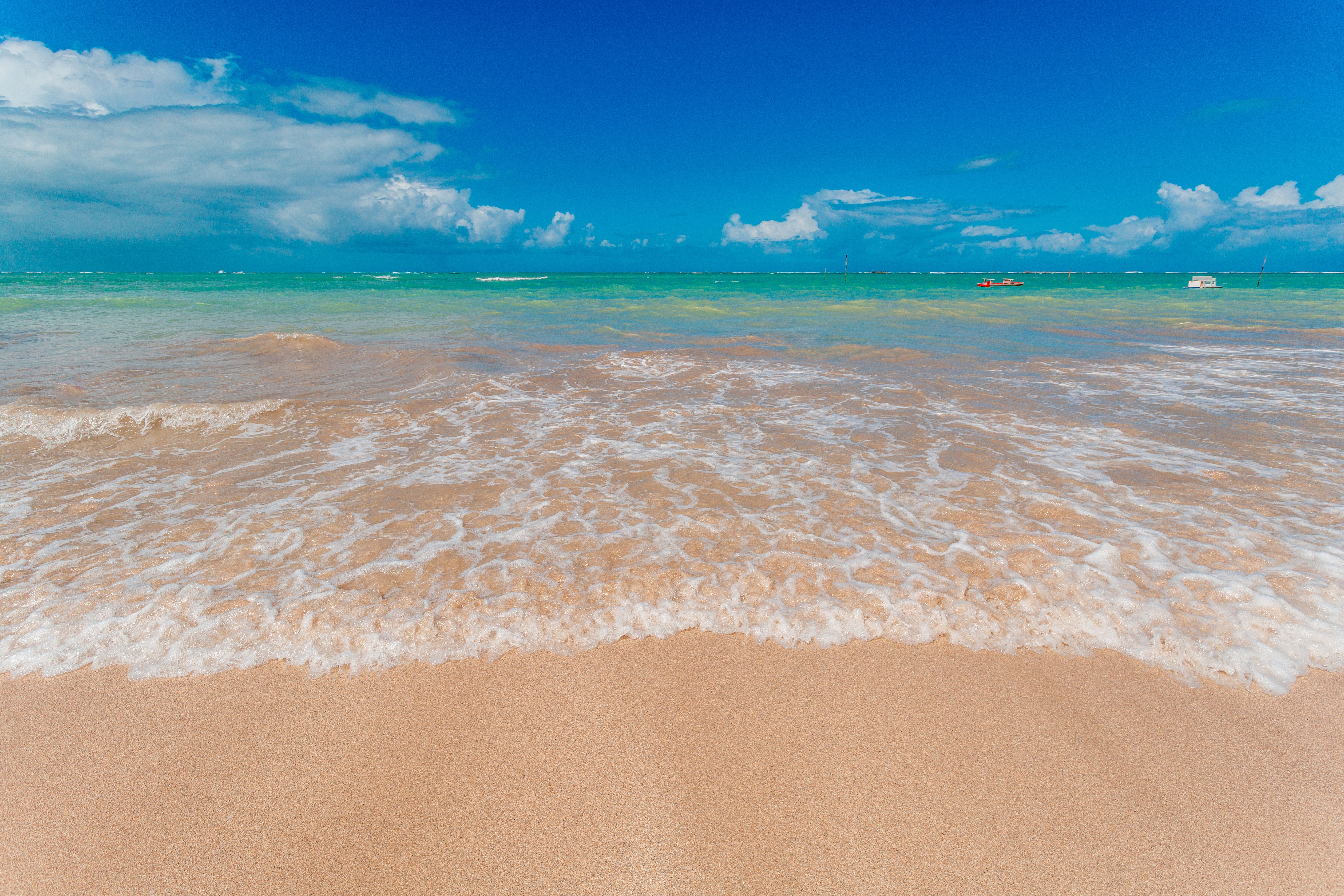 Photo of a Seashore with Brown Sand · Free Stock Photo