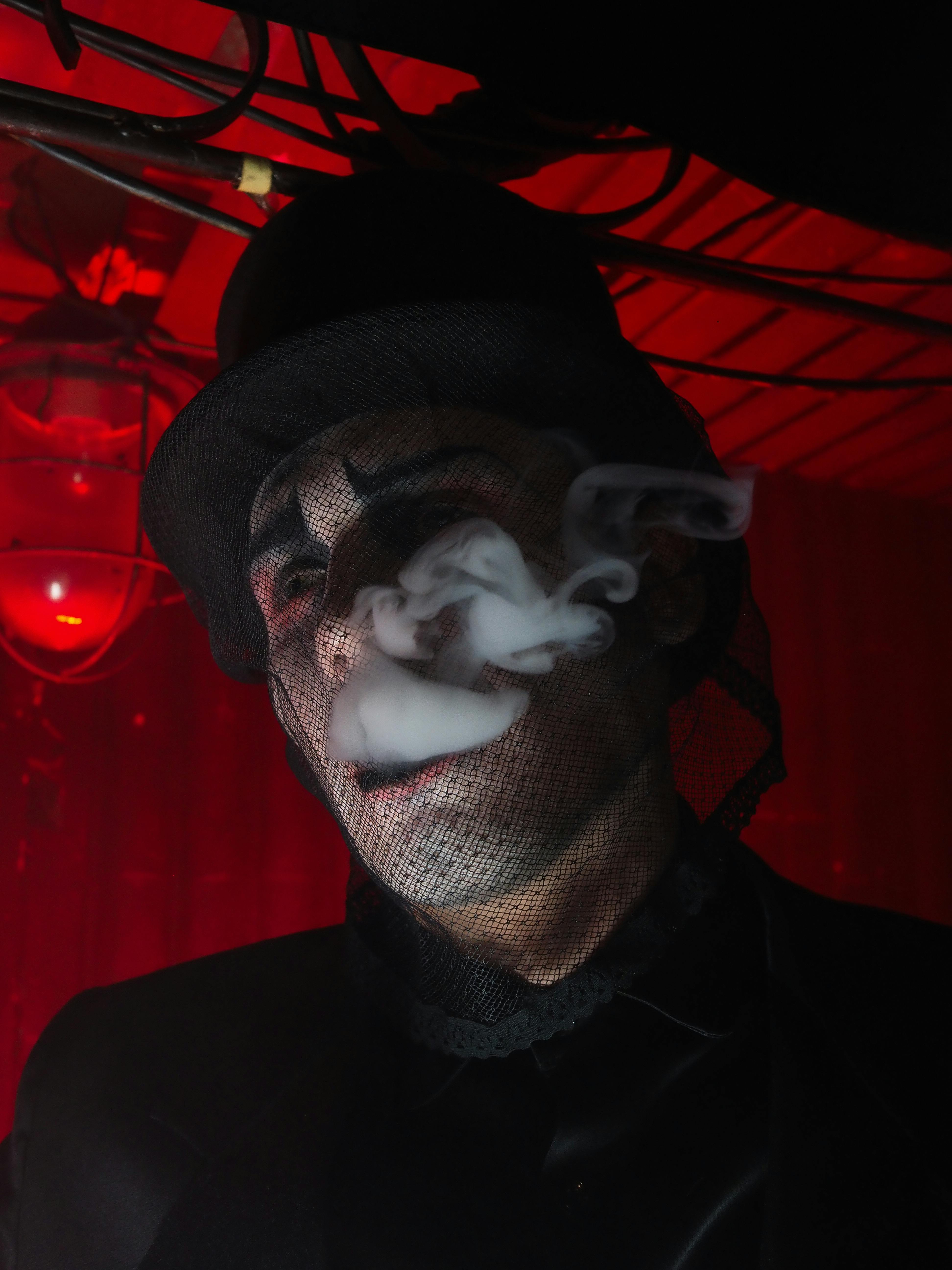 Mysterious, Scary Woman Wearing Veil and Ring · Free Stock Photo