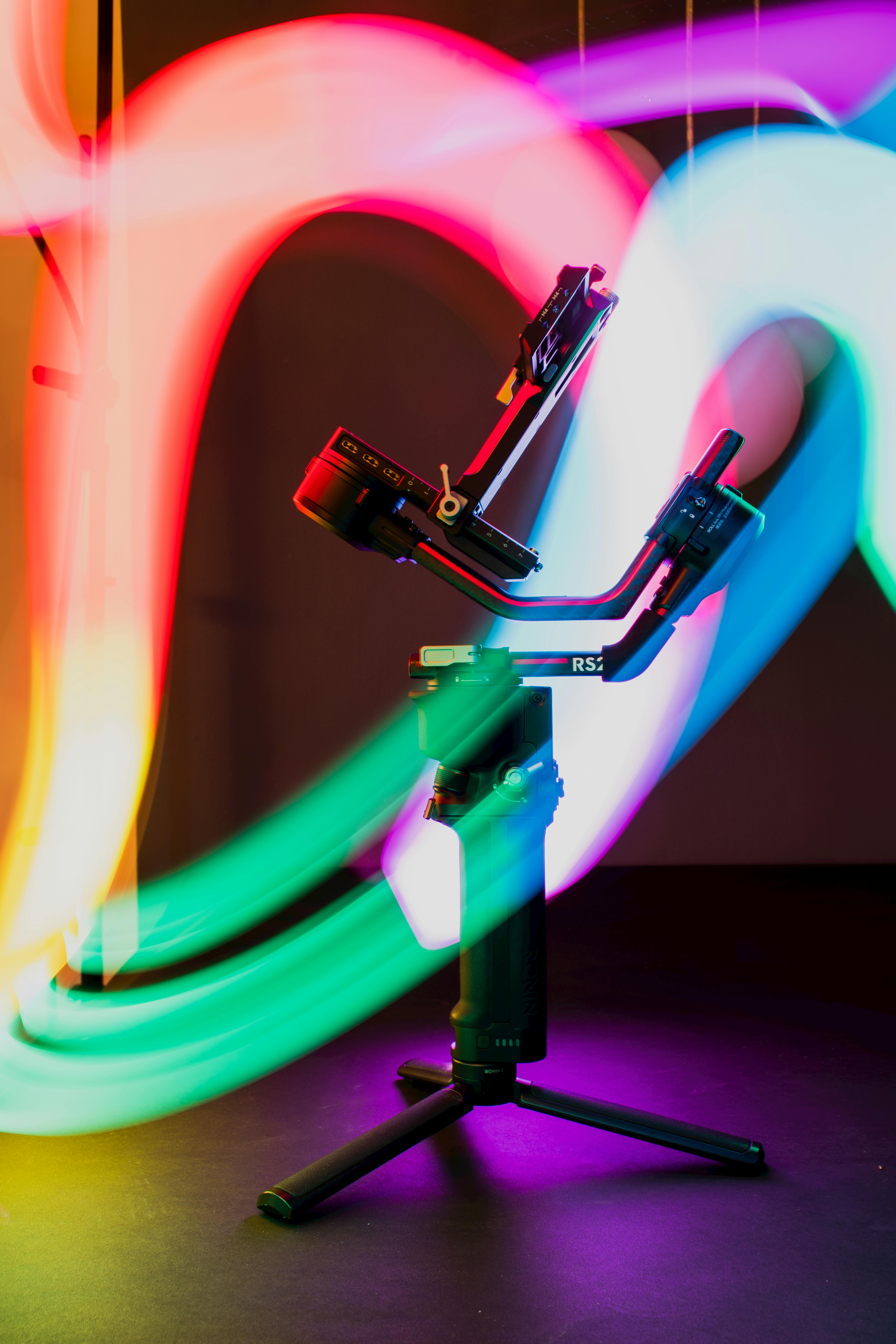 Black Gimbal with Light Trails · Free Stock Photo