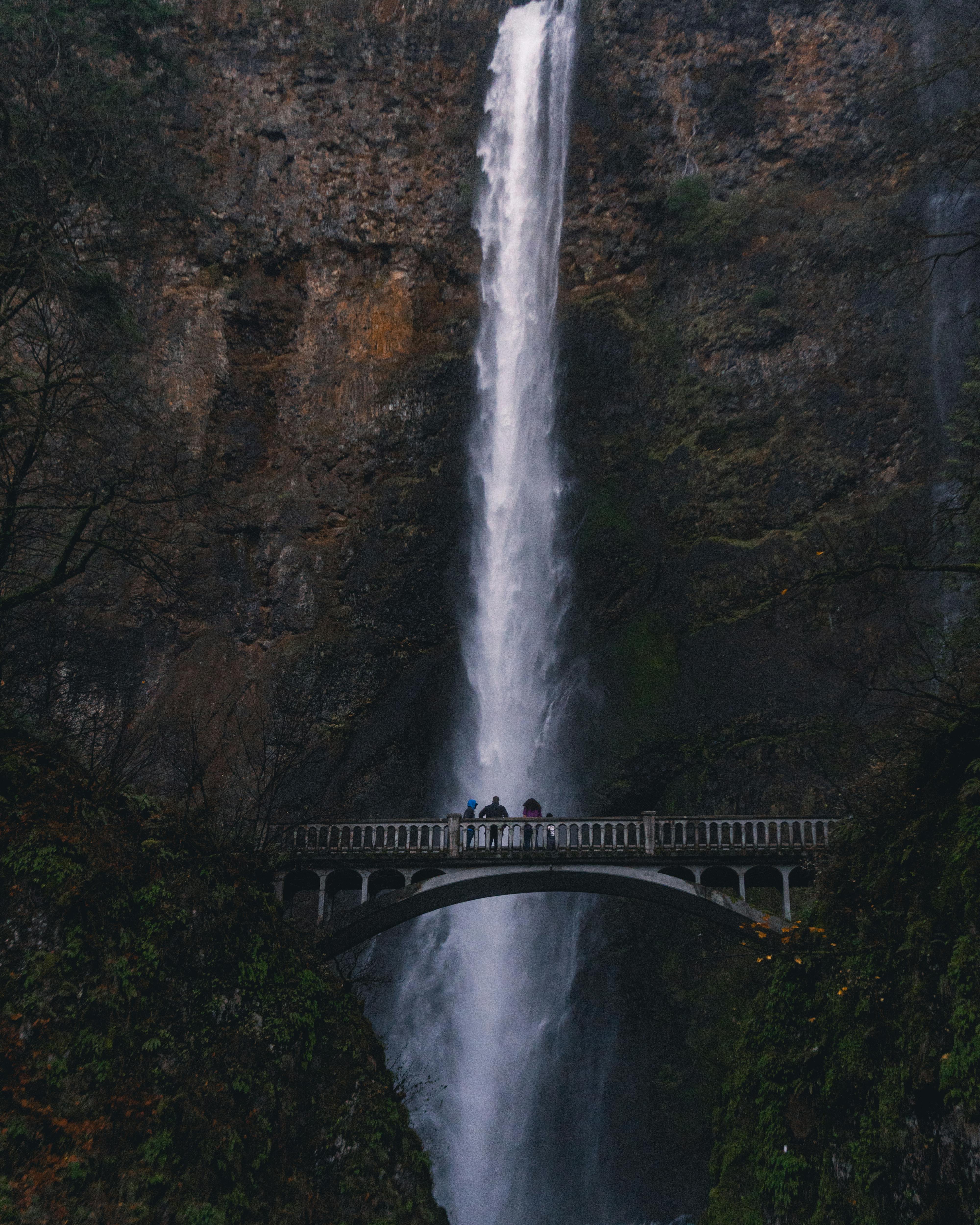 Waterfalls Under Bridge · Free Stock Photo