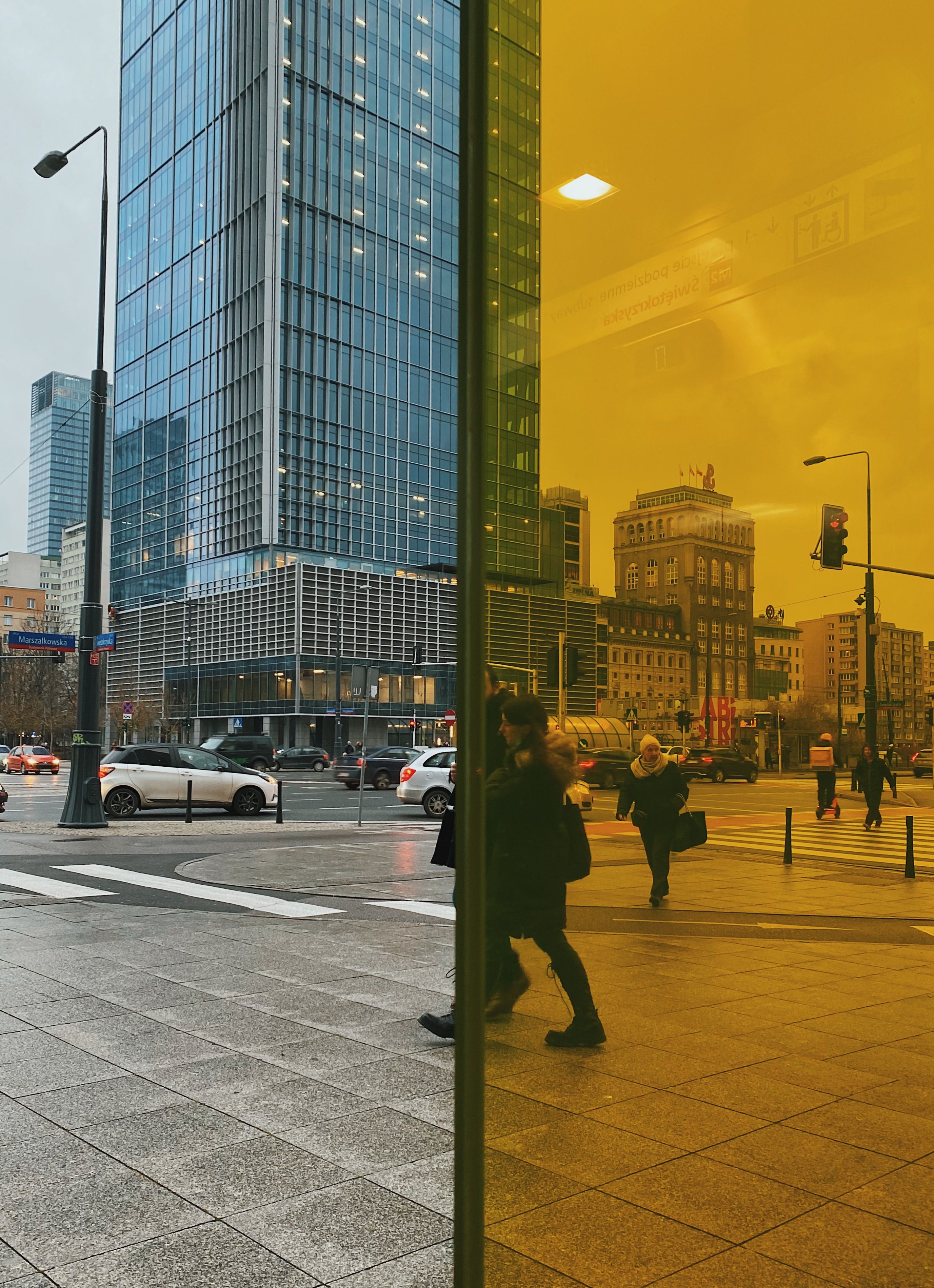 People Walking on Sidewalk Near High Rise Buildings · Free Stock Photo