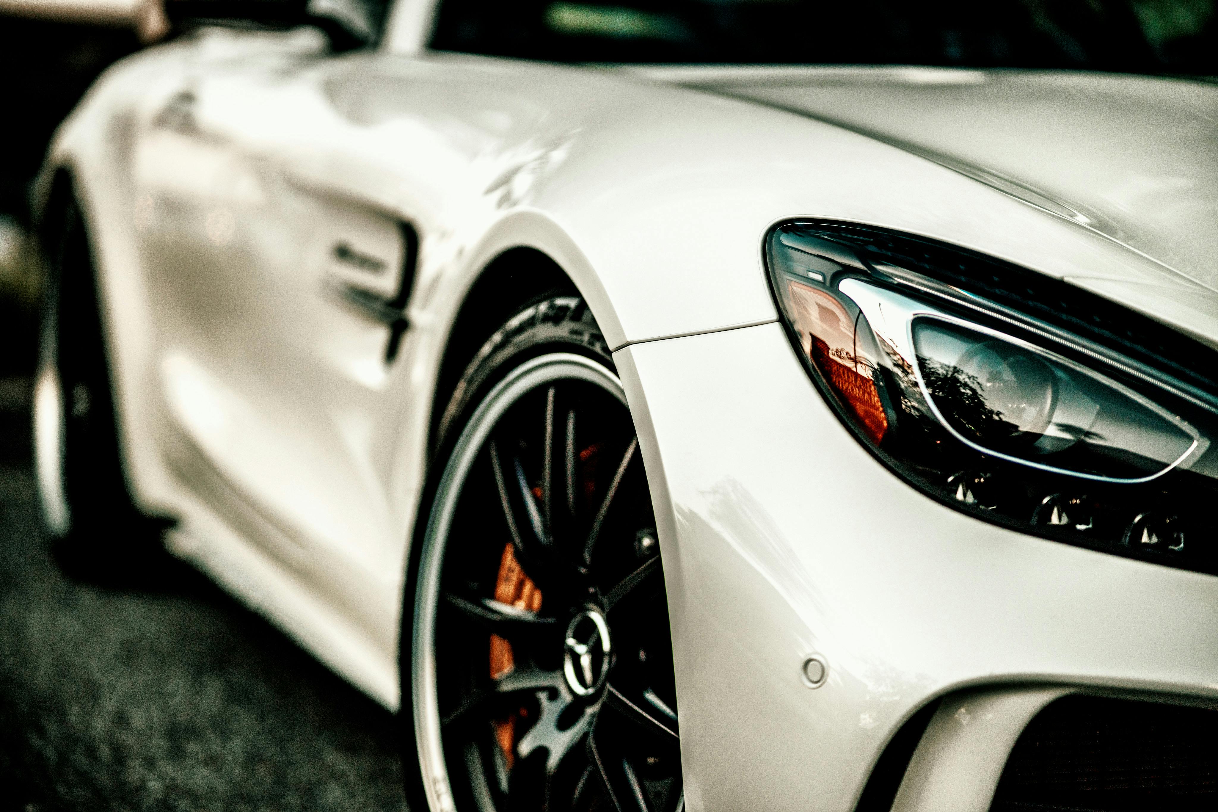 White Car in Close-Up Photography · Free Stock Photo