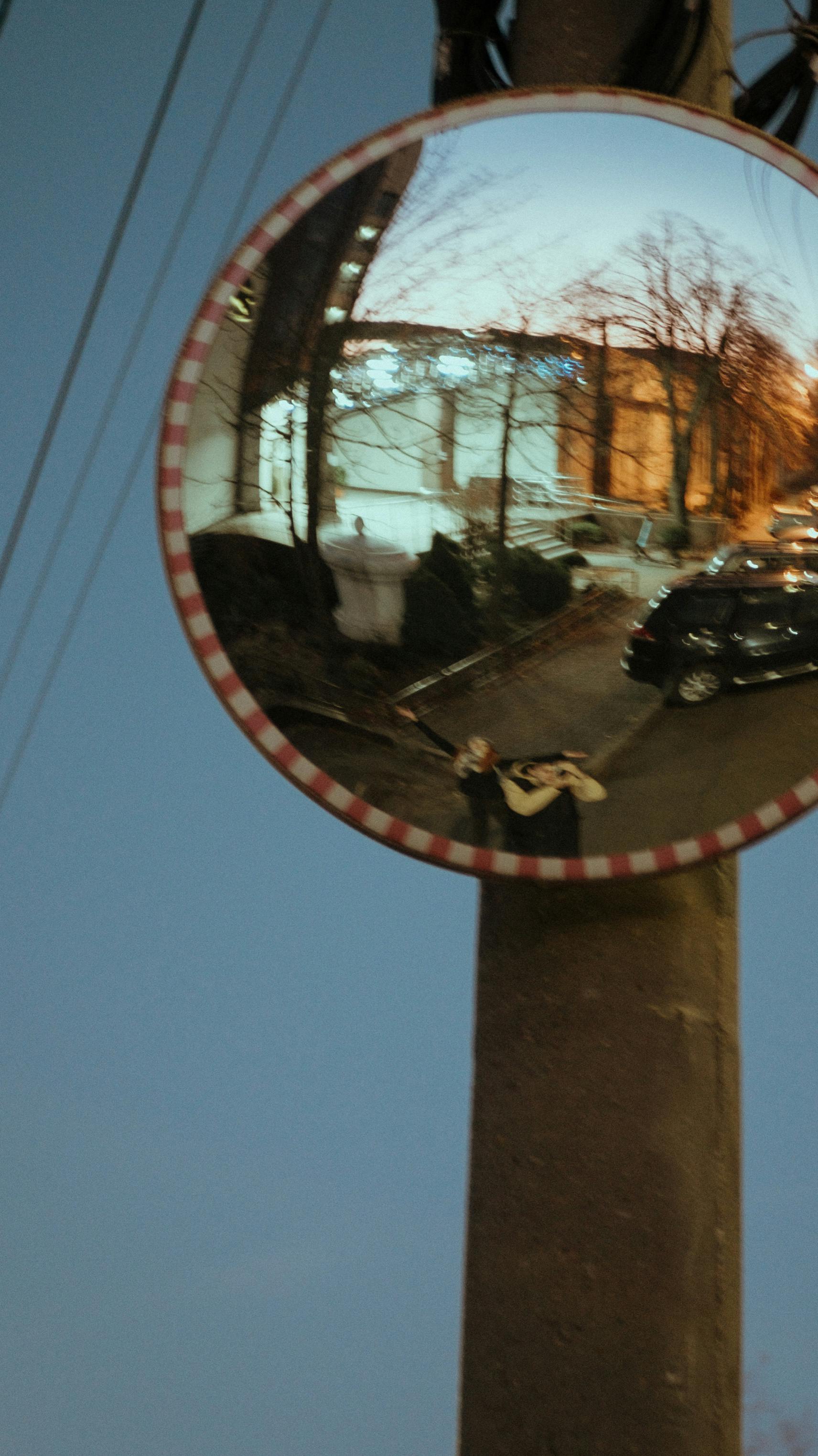 Road Reflecting in Traffic Mirror · Free Stock Photo