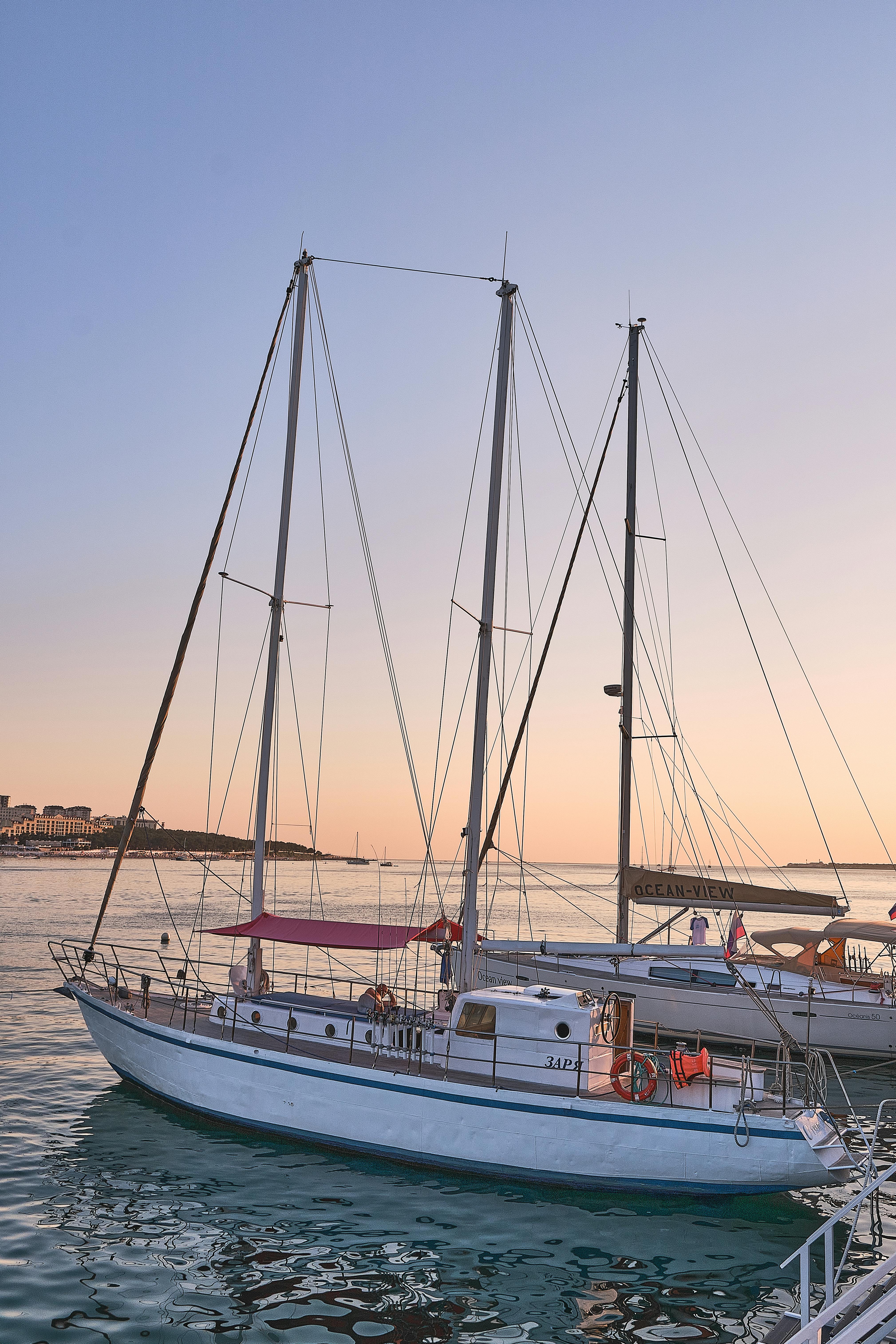 Sailboats Docked on Seaside · Free Stock Photo