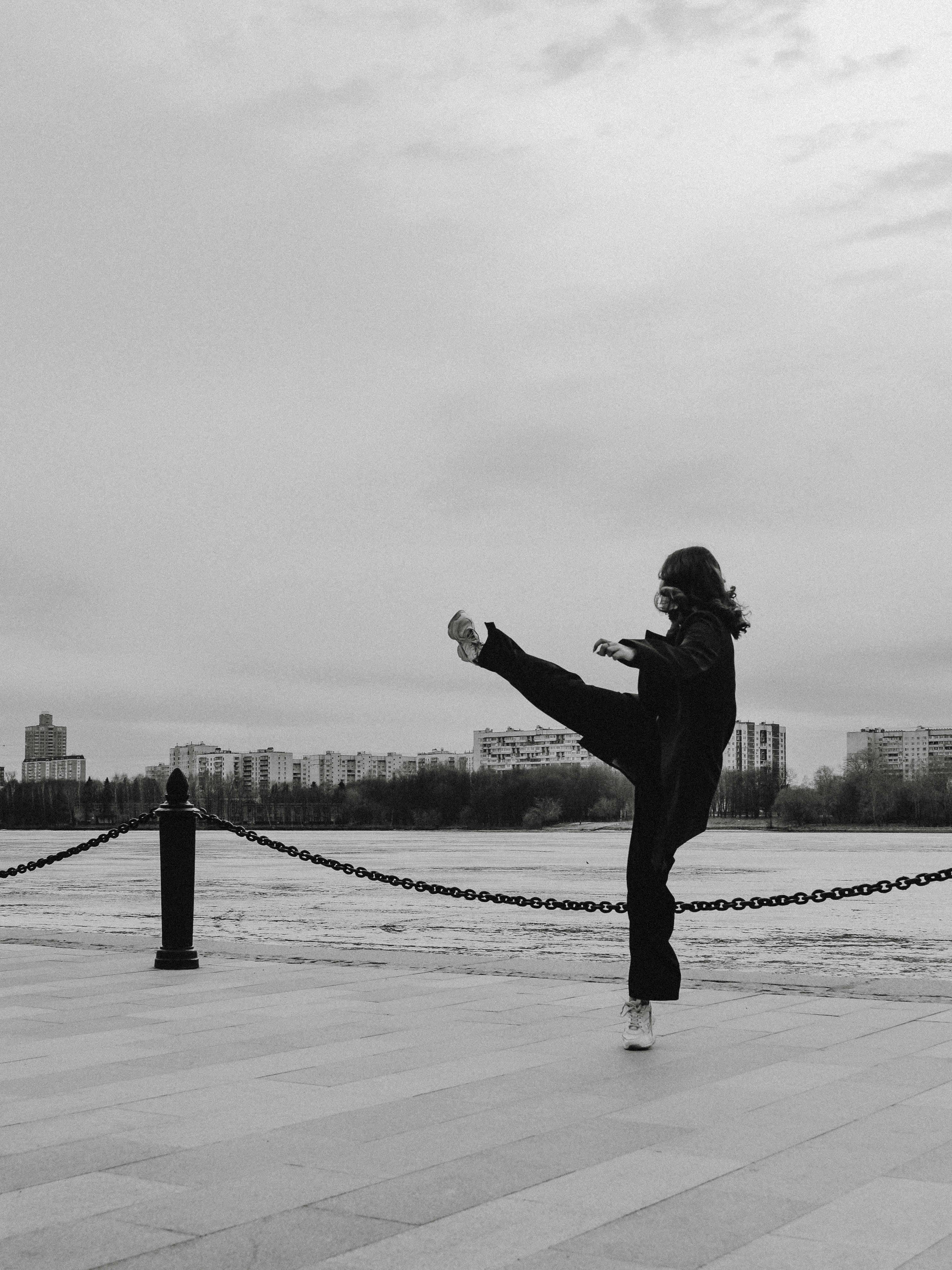 Woman Doing a High Kick · Free Stock Photo
