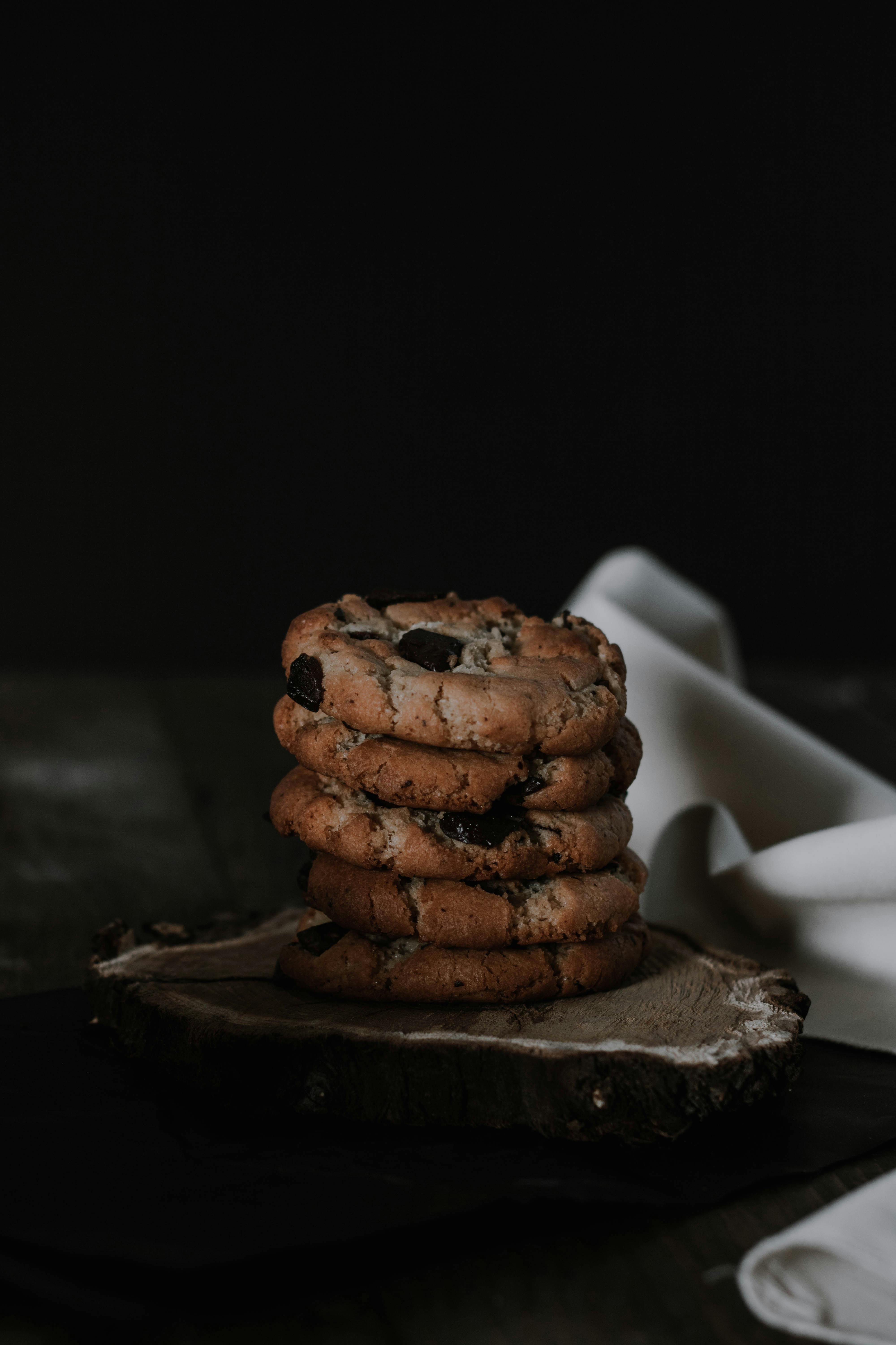 Close-Up Shot of Stack of Cookies · Free Stock Photo