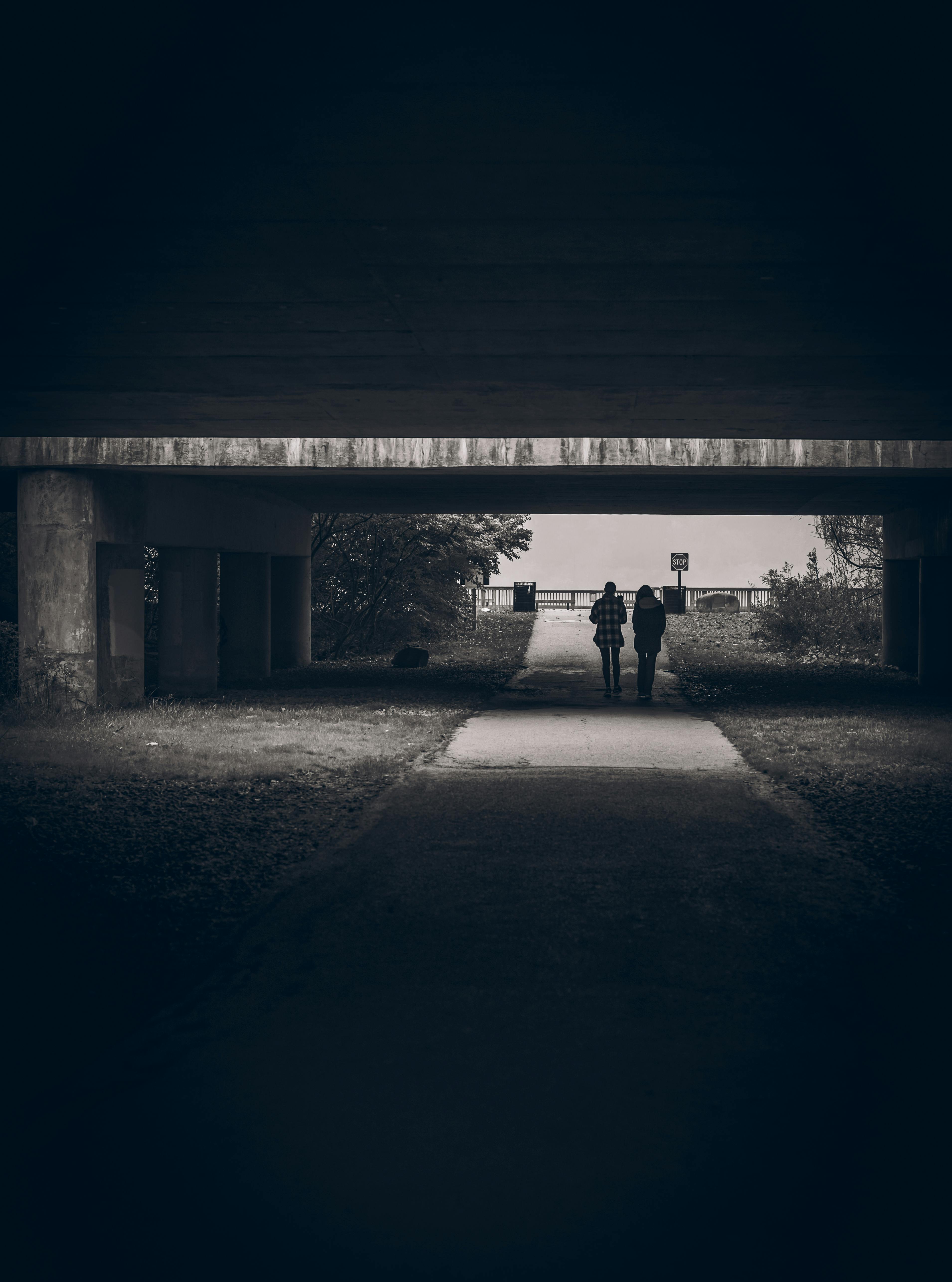 Pathway Under a Concrete Bridge · Free Stock Photo