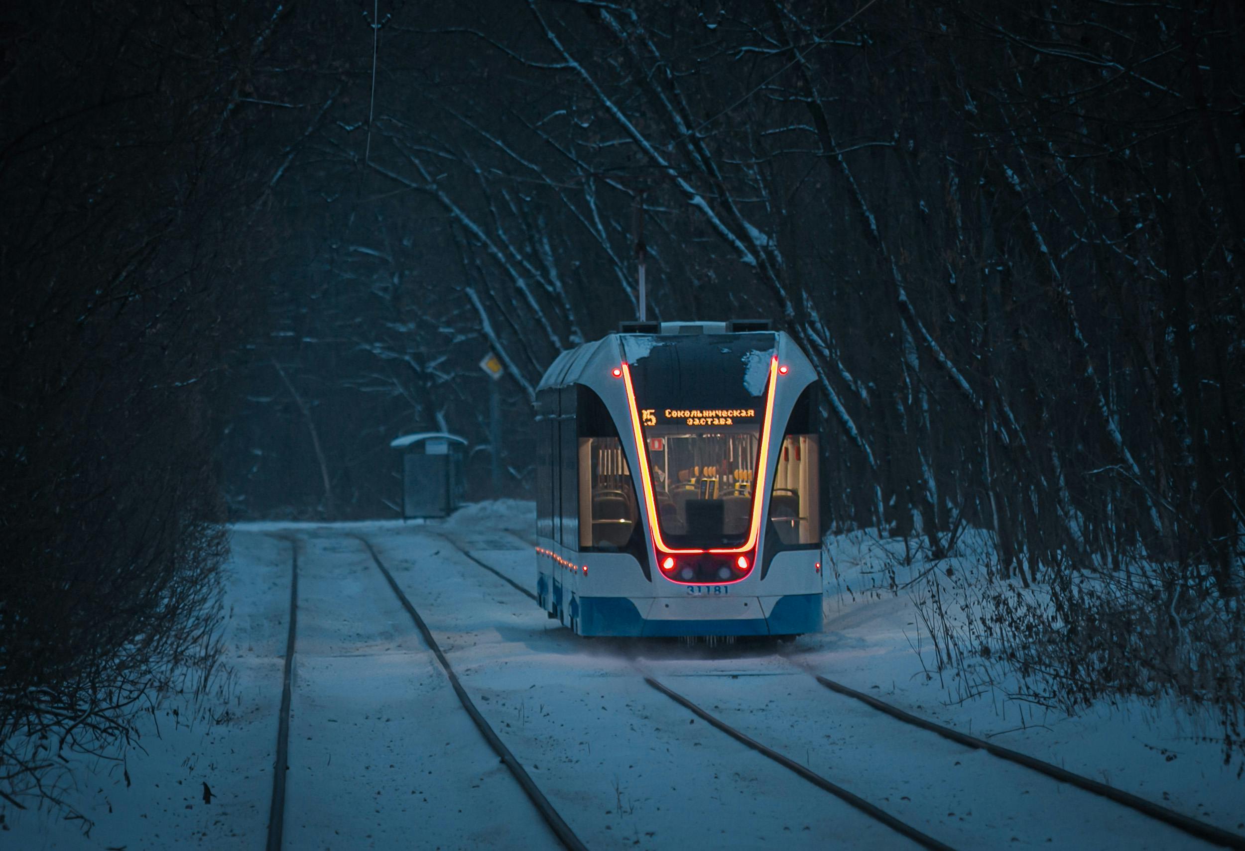 Tram on Snow Covered Ground · Free Stock Photo