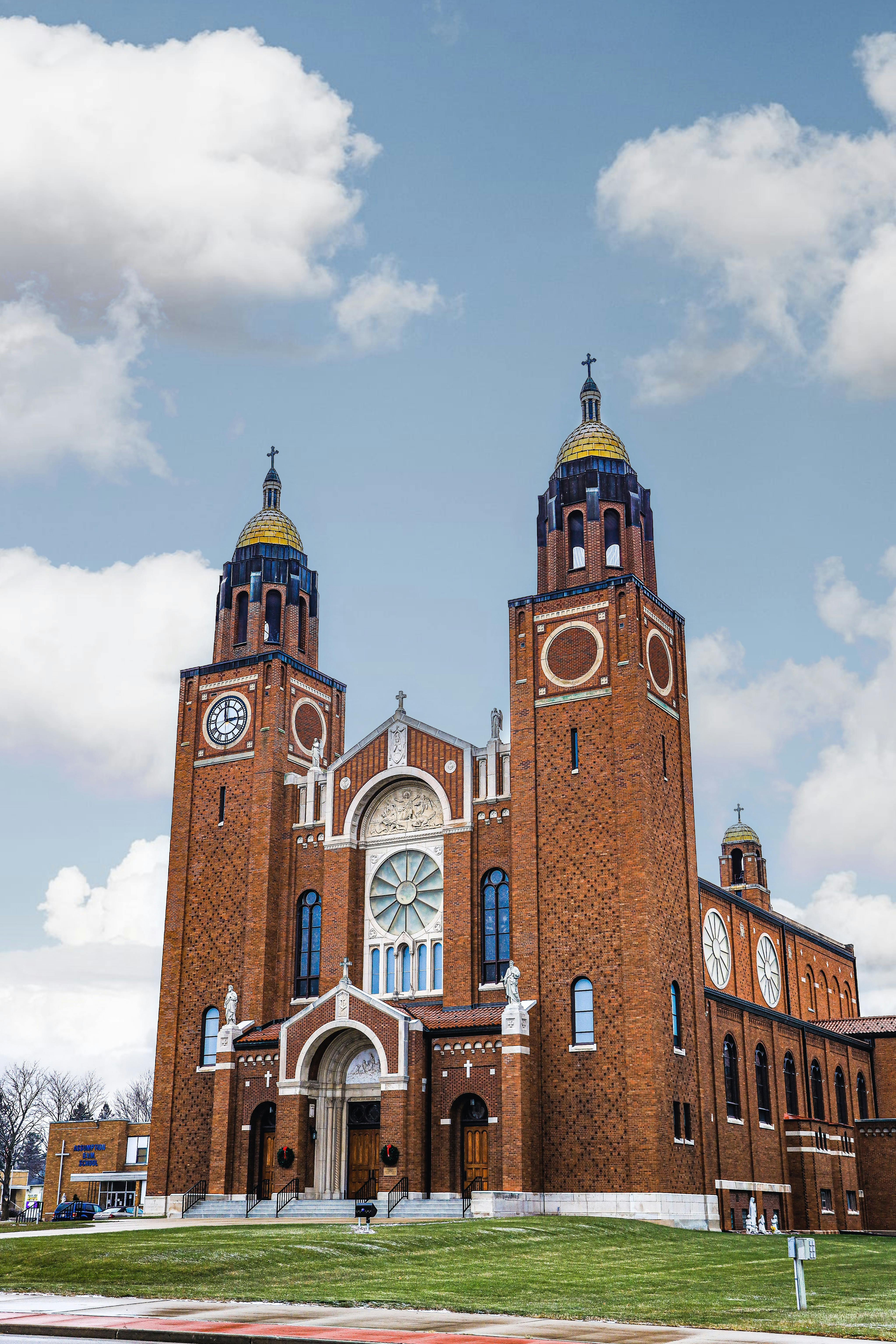 Facade of a Brown Church · Free Stock Photo
