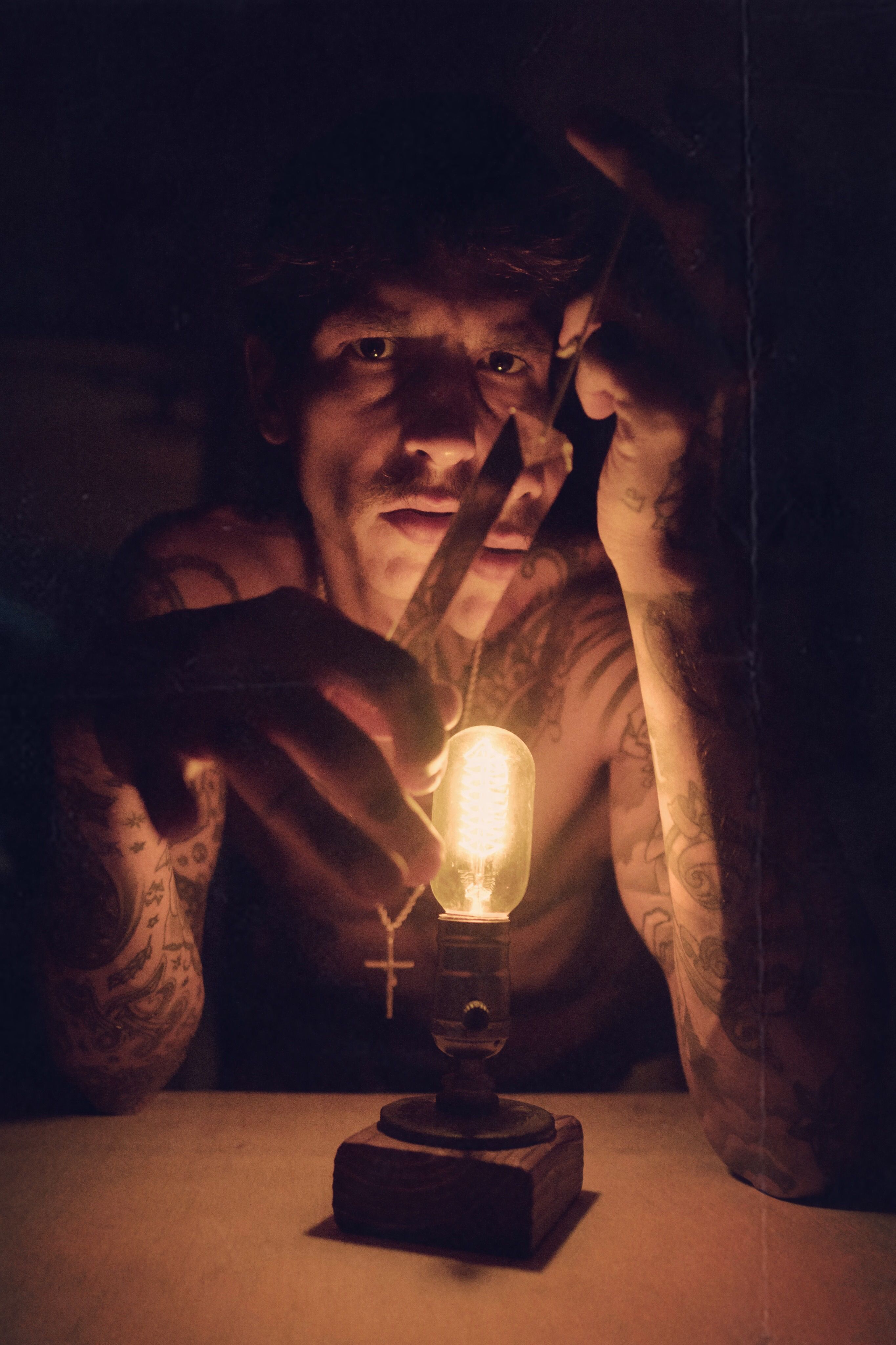 Person holding an Illuminated Lamp · Free Stock Photo