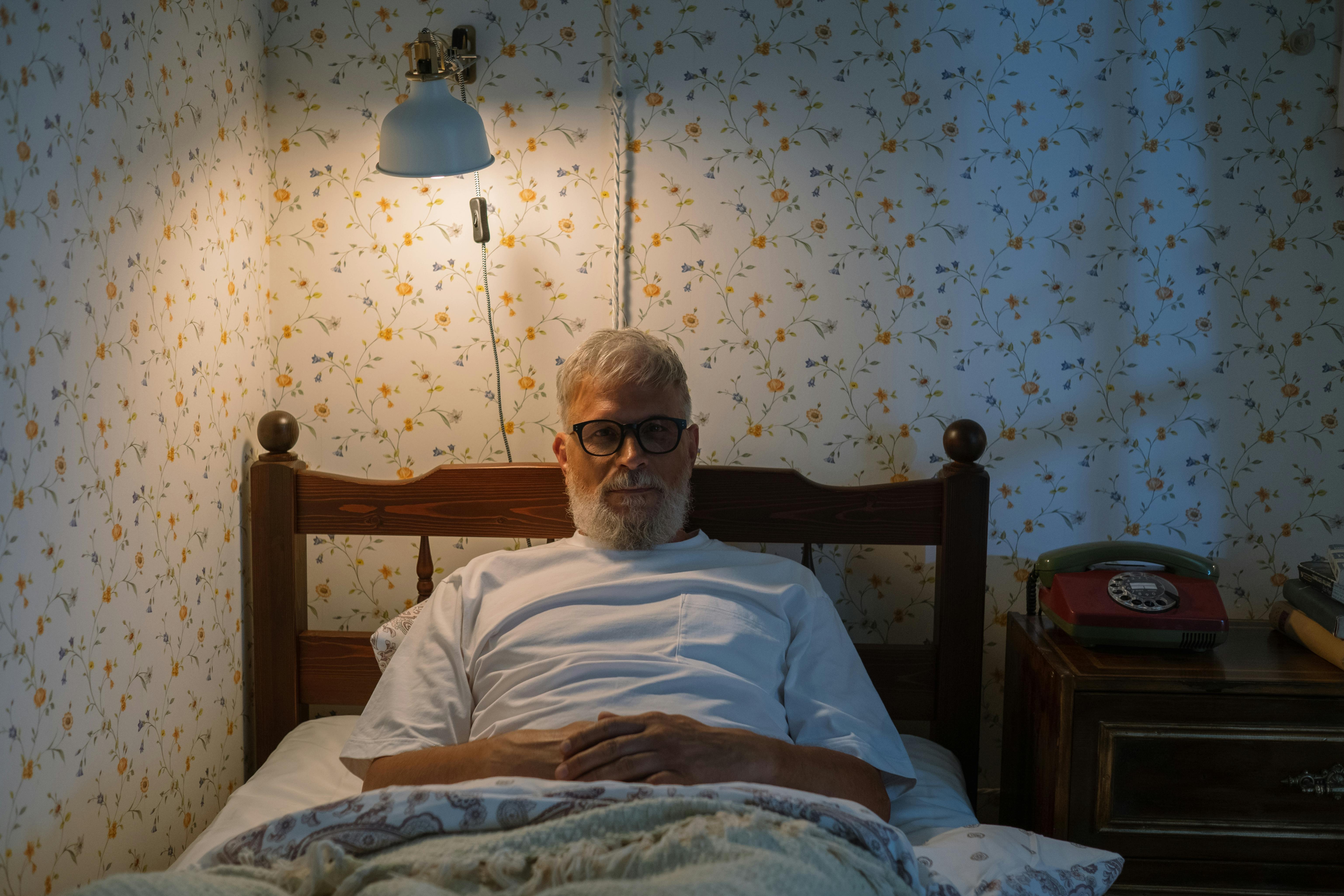 Elderly Man in Bed · Free Stock Photo
