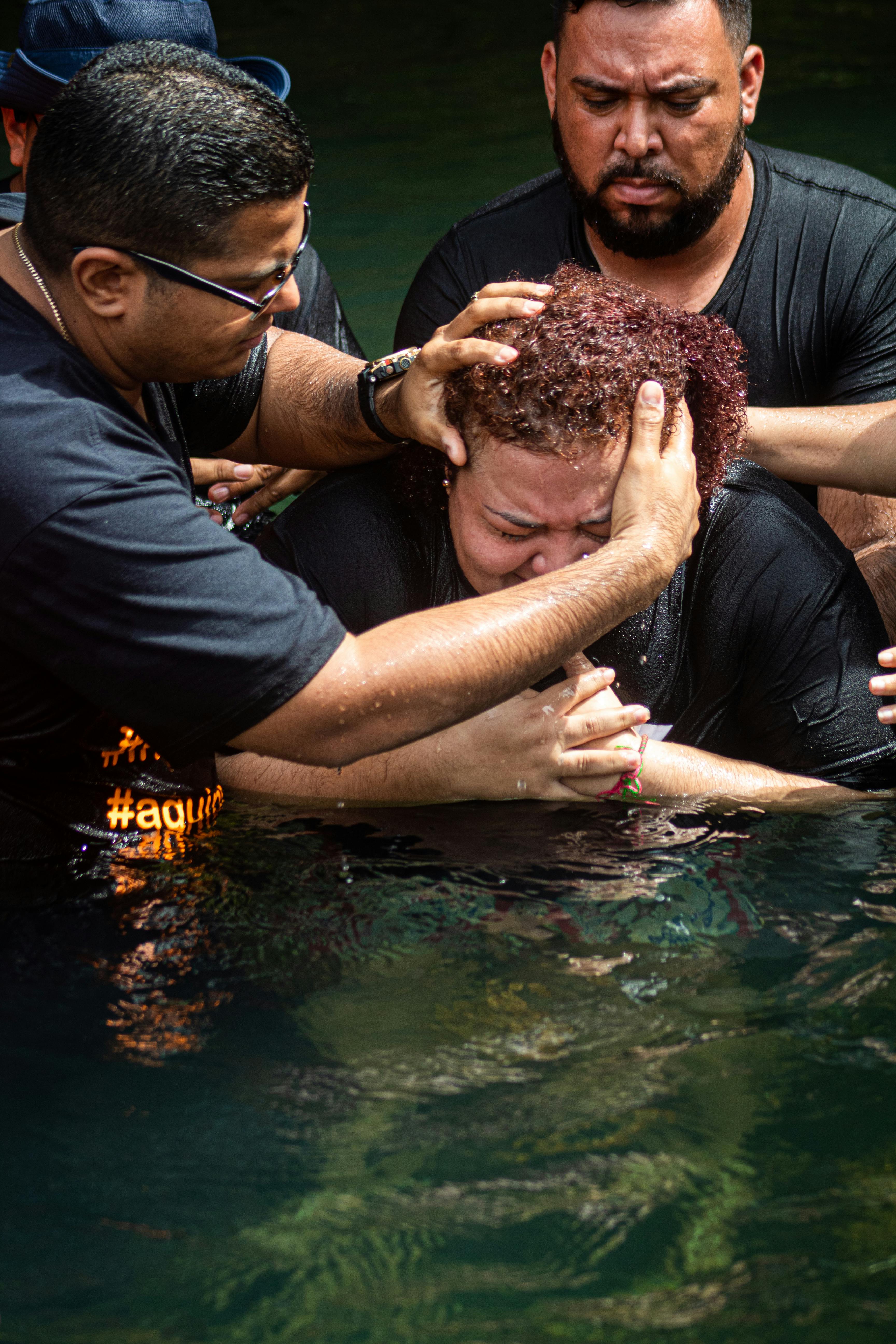 Pastor Baptizing an Adult Woman · Free Stock Photo