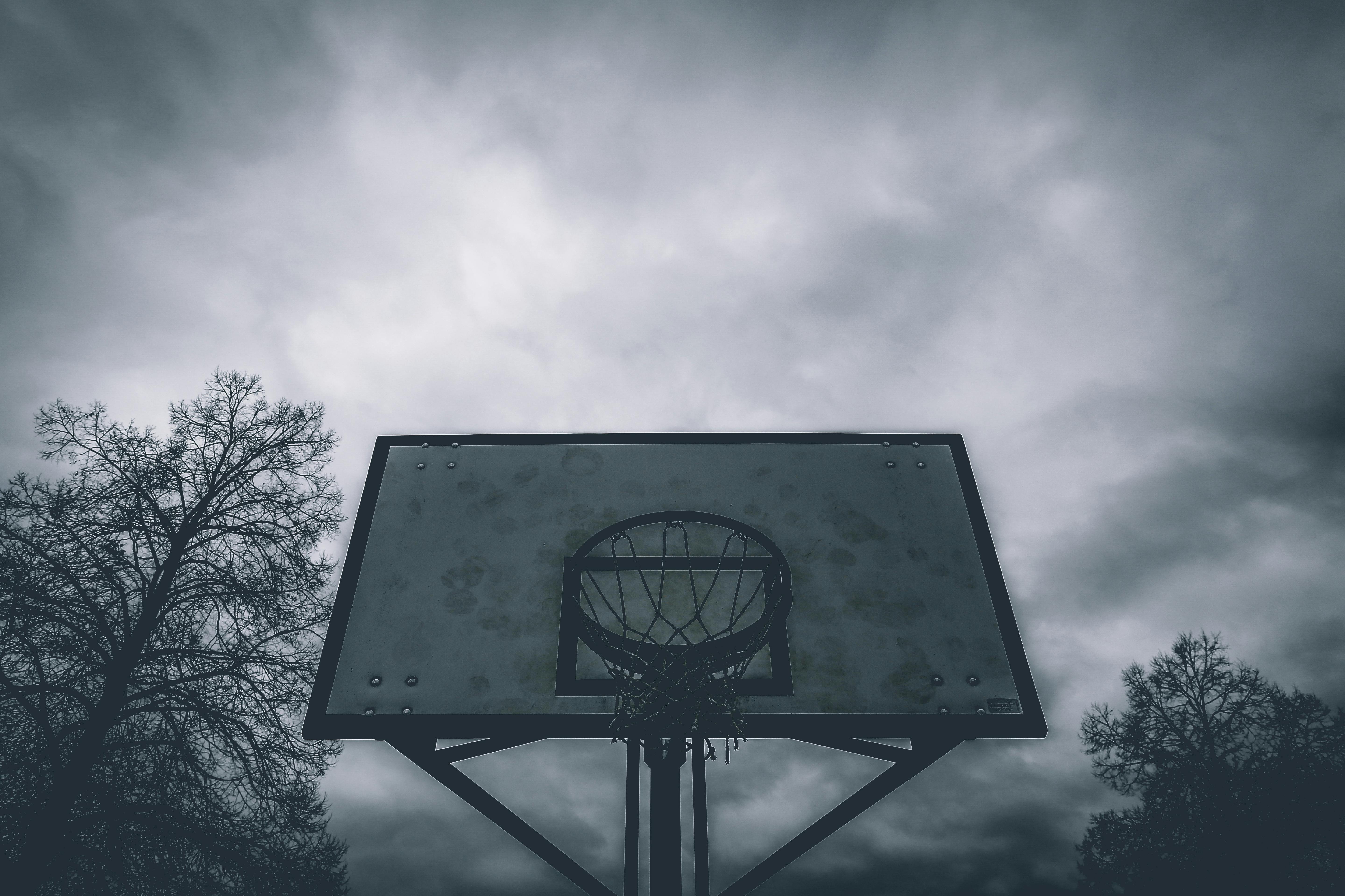 Basketball Hoop on Court · Free Stock Photo