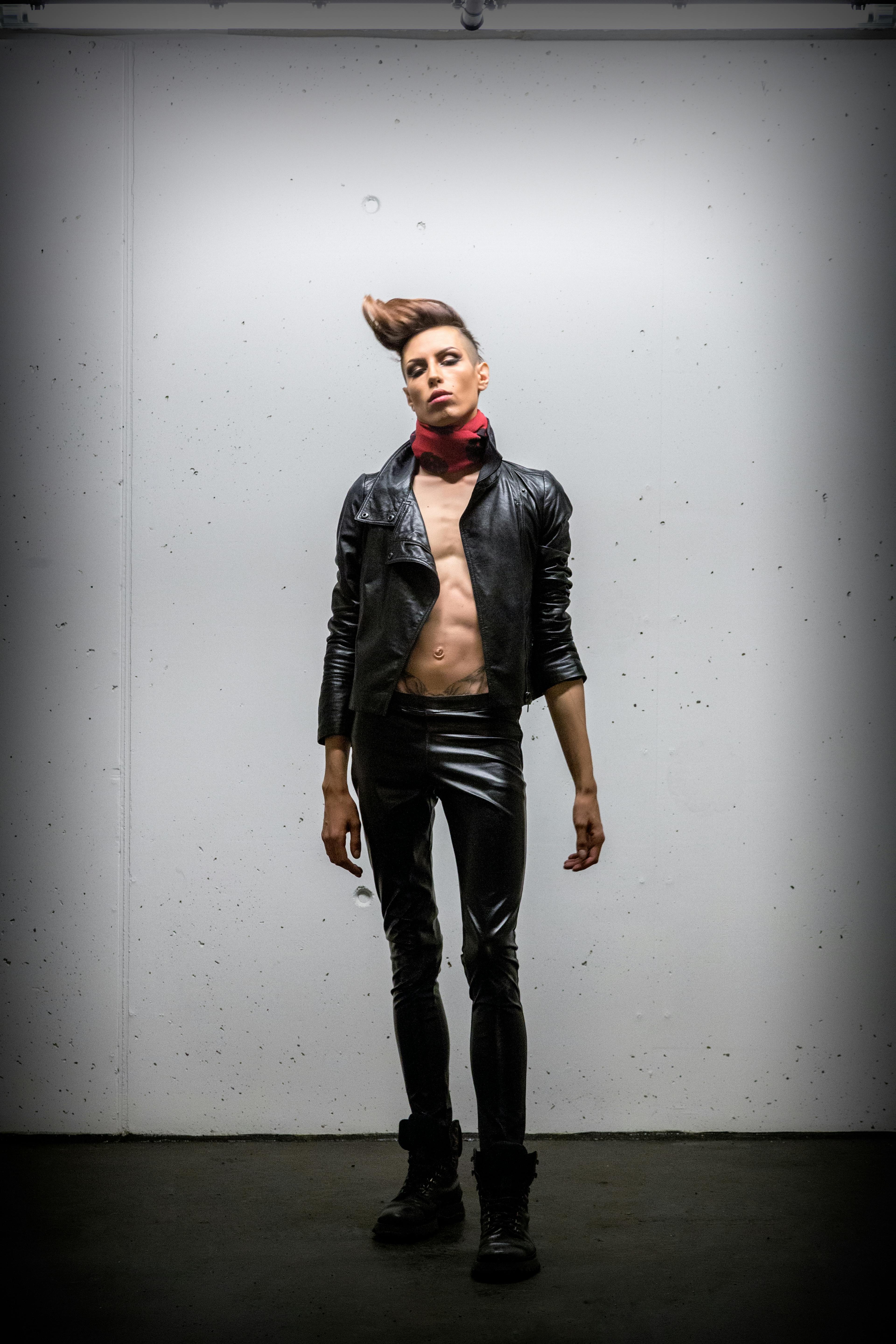 Woman in Striped Photography · Free Stock Photo