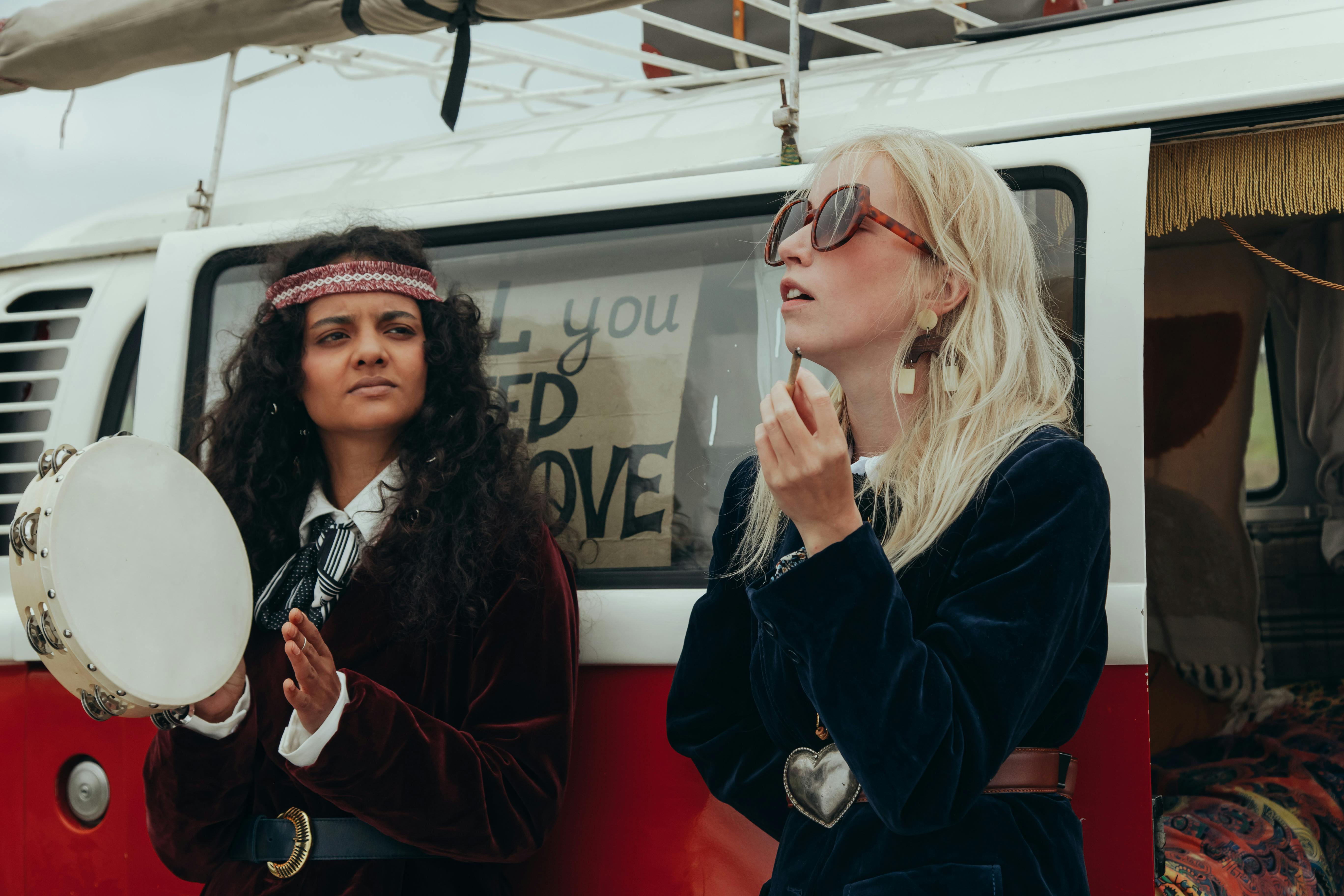 Two Hippie Style Women · Free Stock Photo