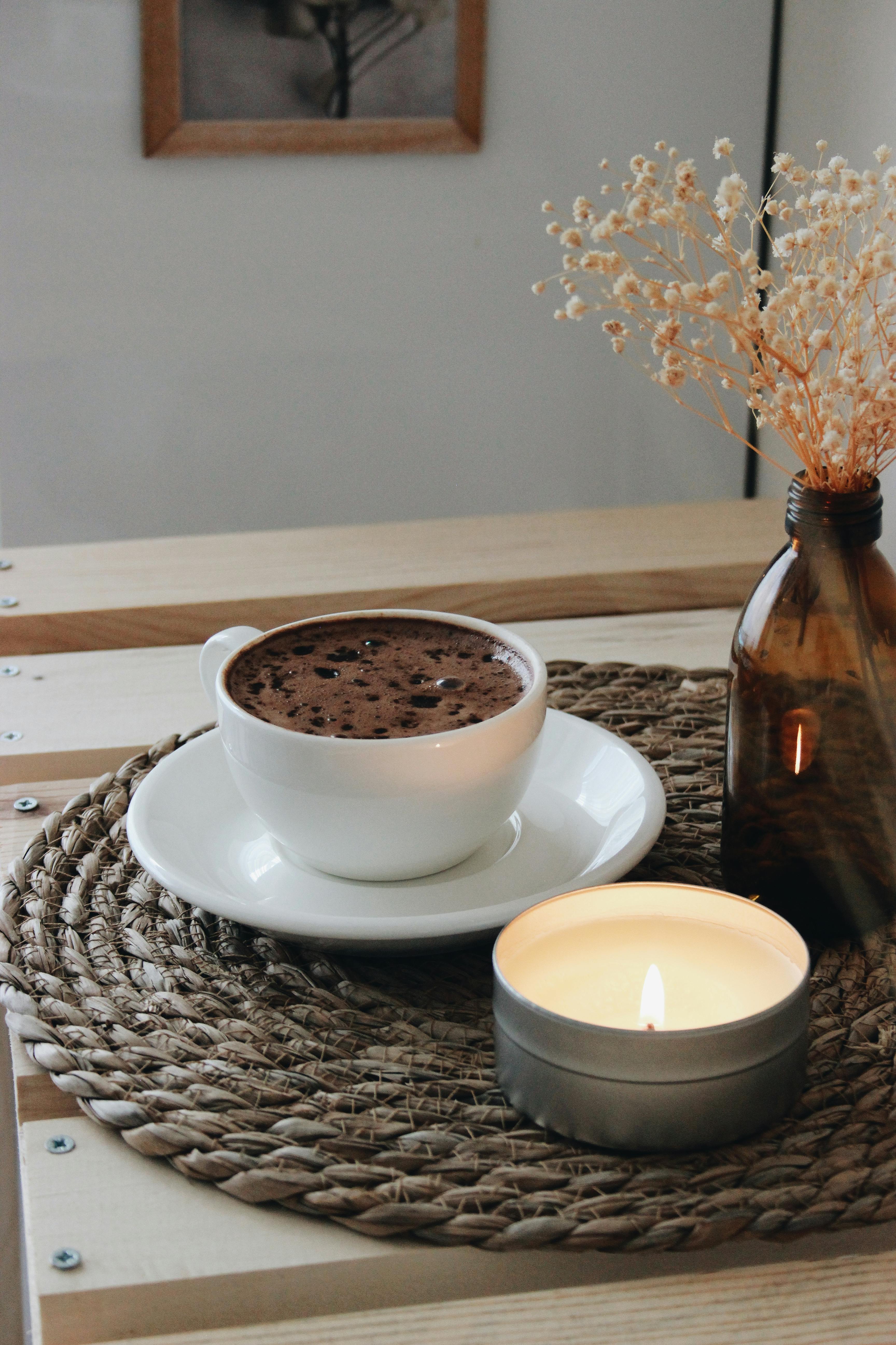 Hot Chocolate at Kitchen Table · Free Stock Photo