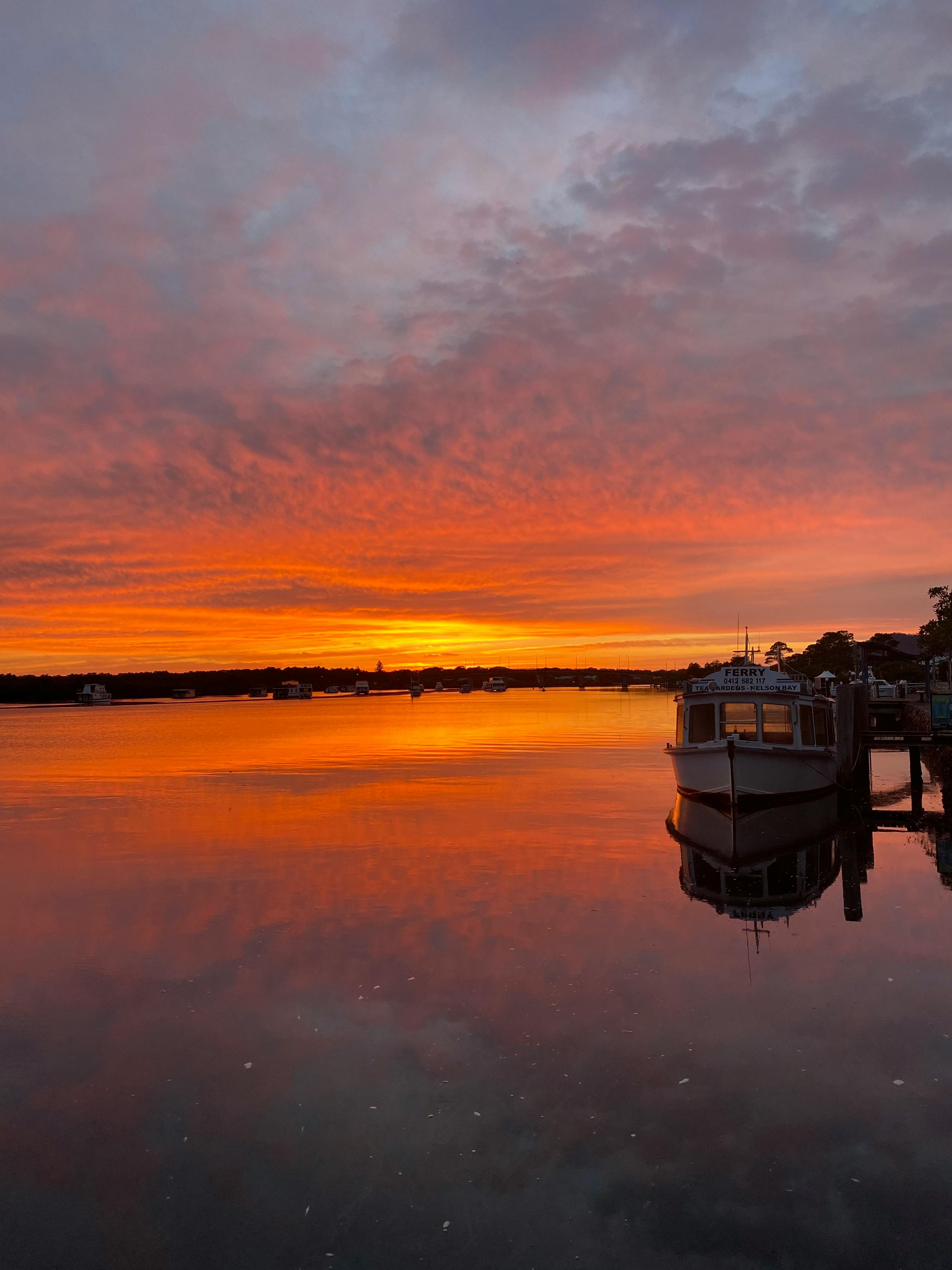 Beautiful Sunset Over a Harbour · Free Stock Photo
