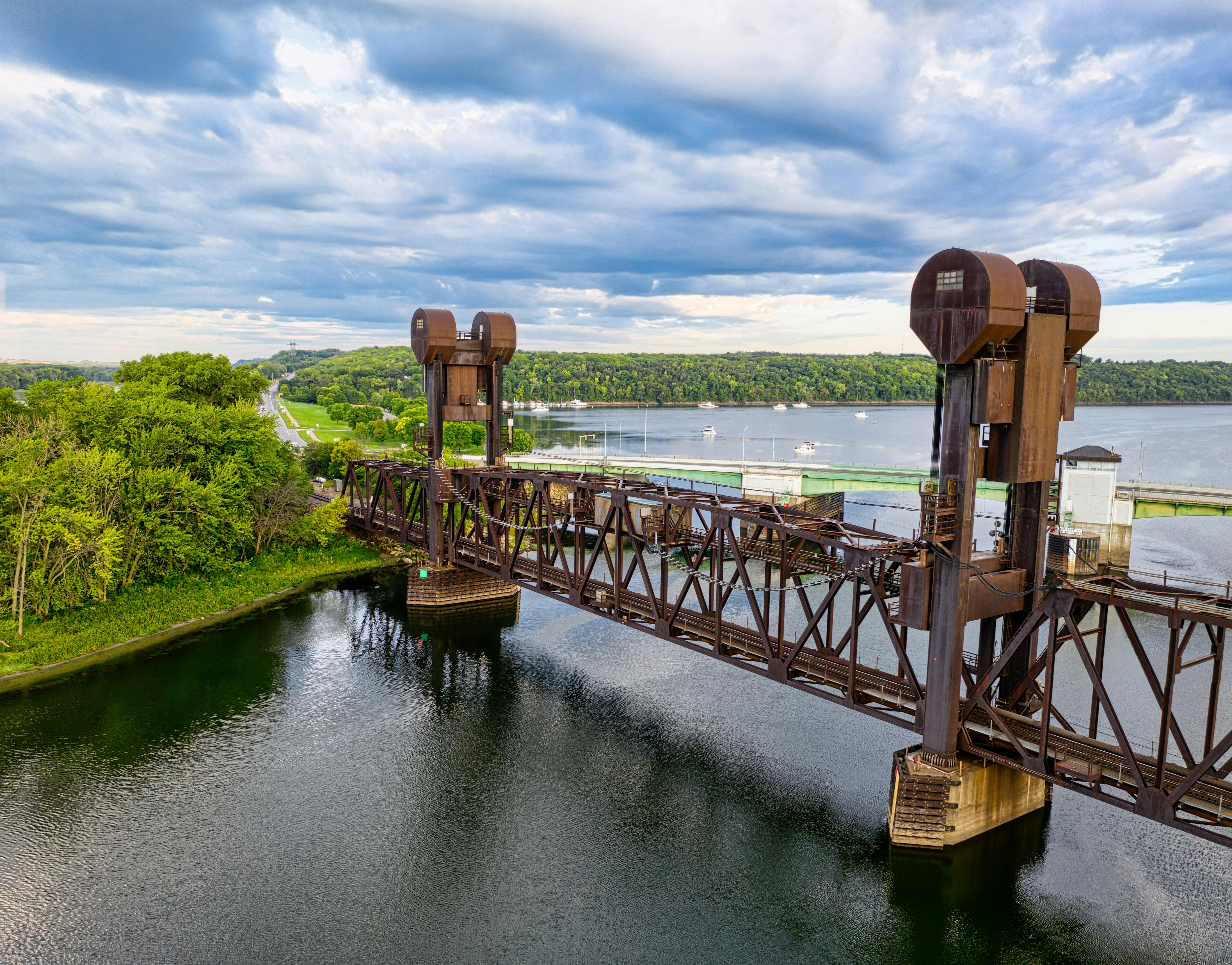 The Prescott Drawbridge Across the Croix Rivers in Wisconsin · Free ...