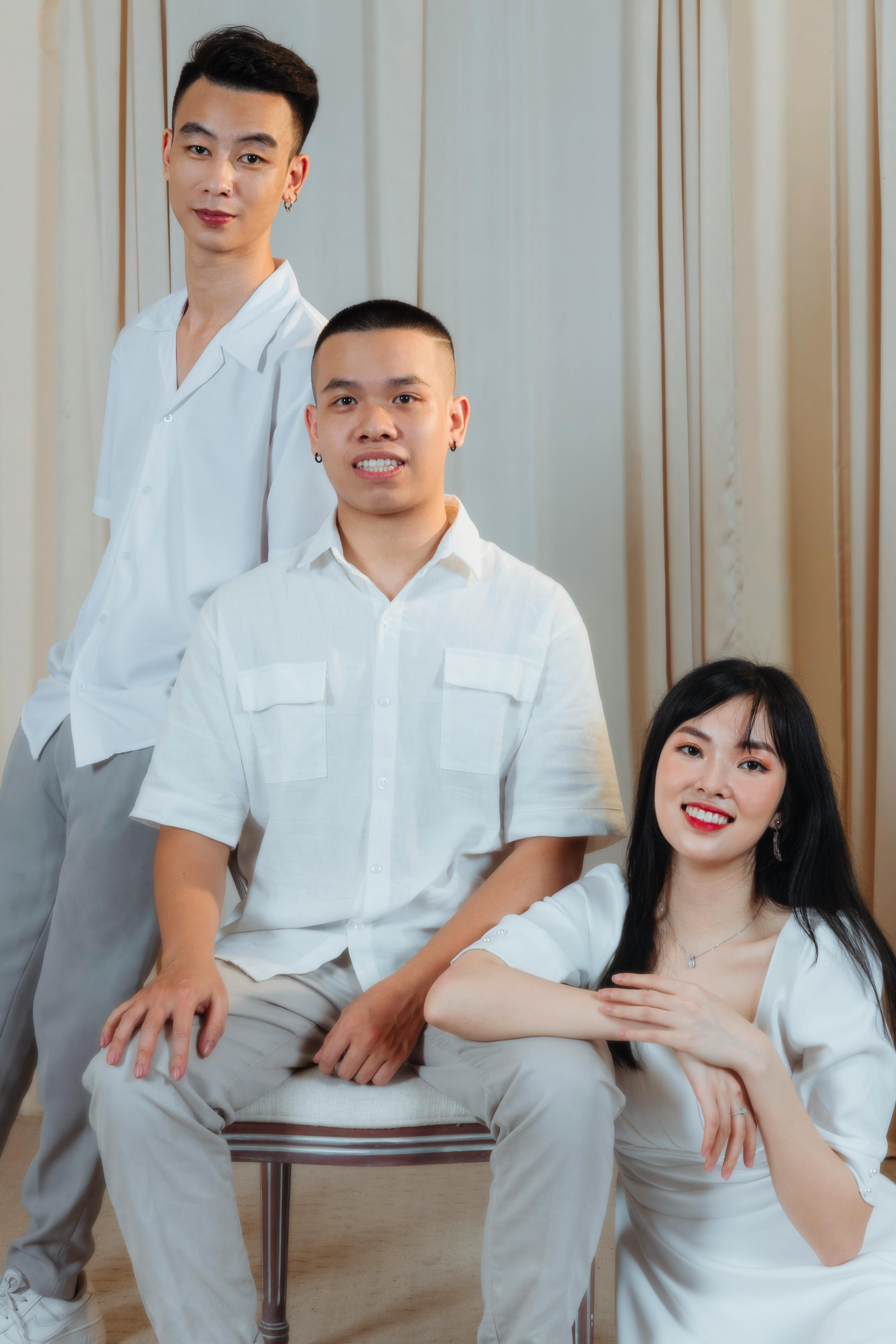 Portrait of Three People Smiling · Free Stock Photo