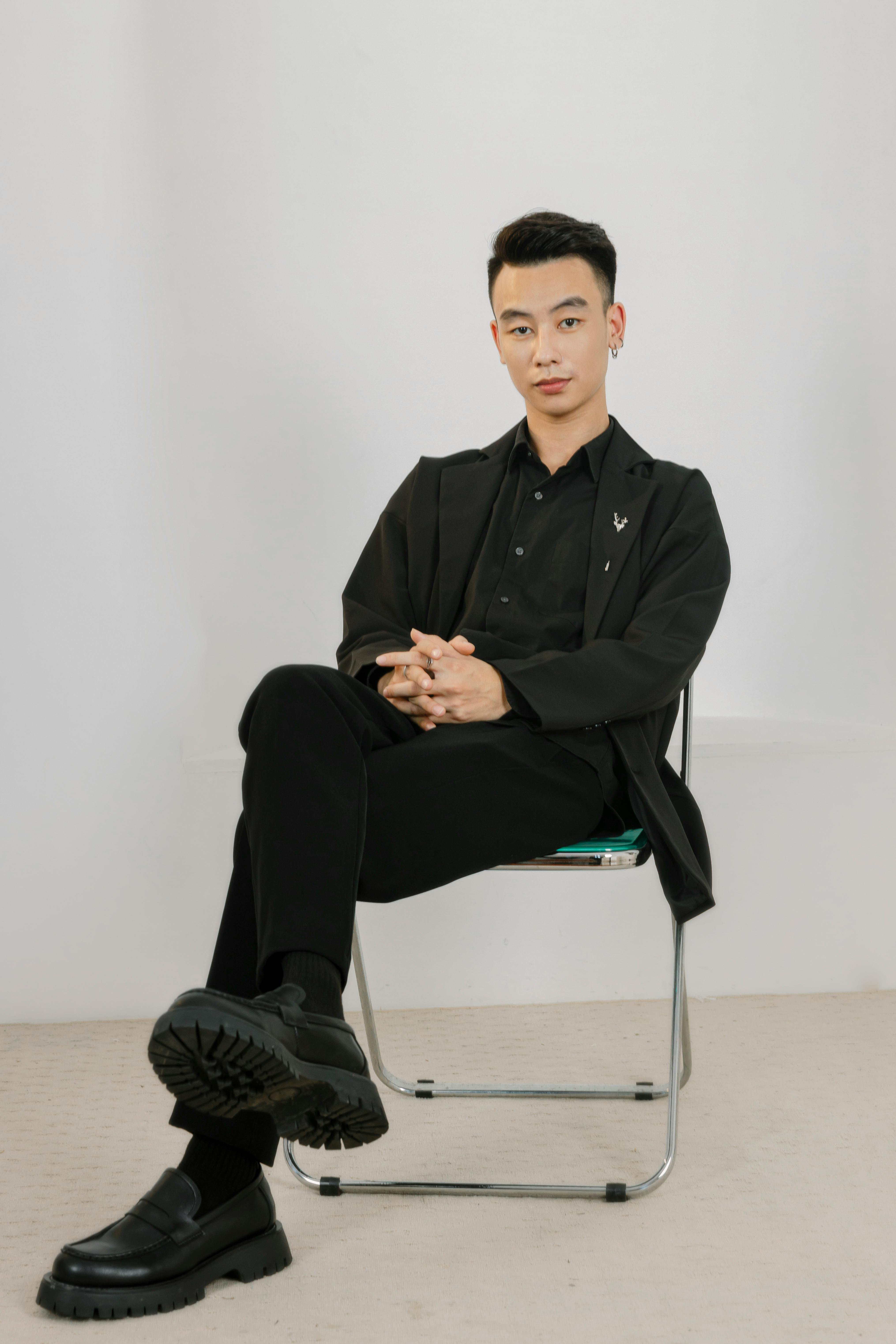 Full Body Portrait Of A Person Looking To The Left With Disappointment ...