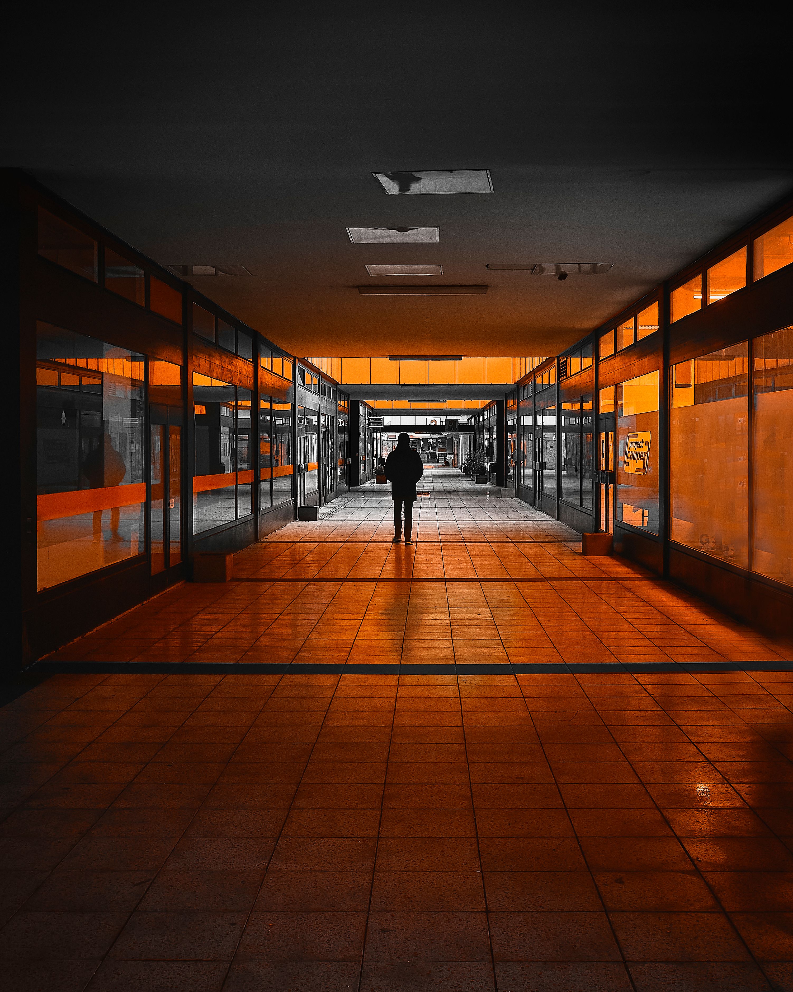 Person Running in the Hallway · Free Stock Photo