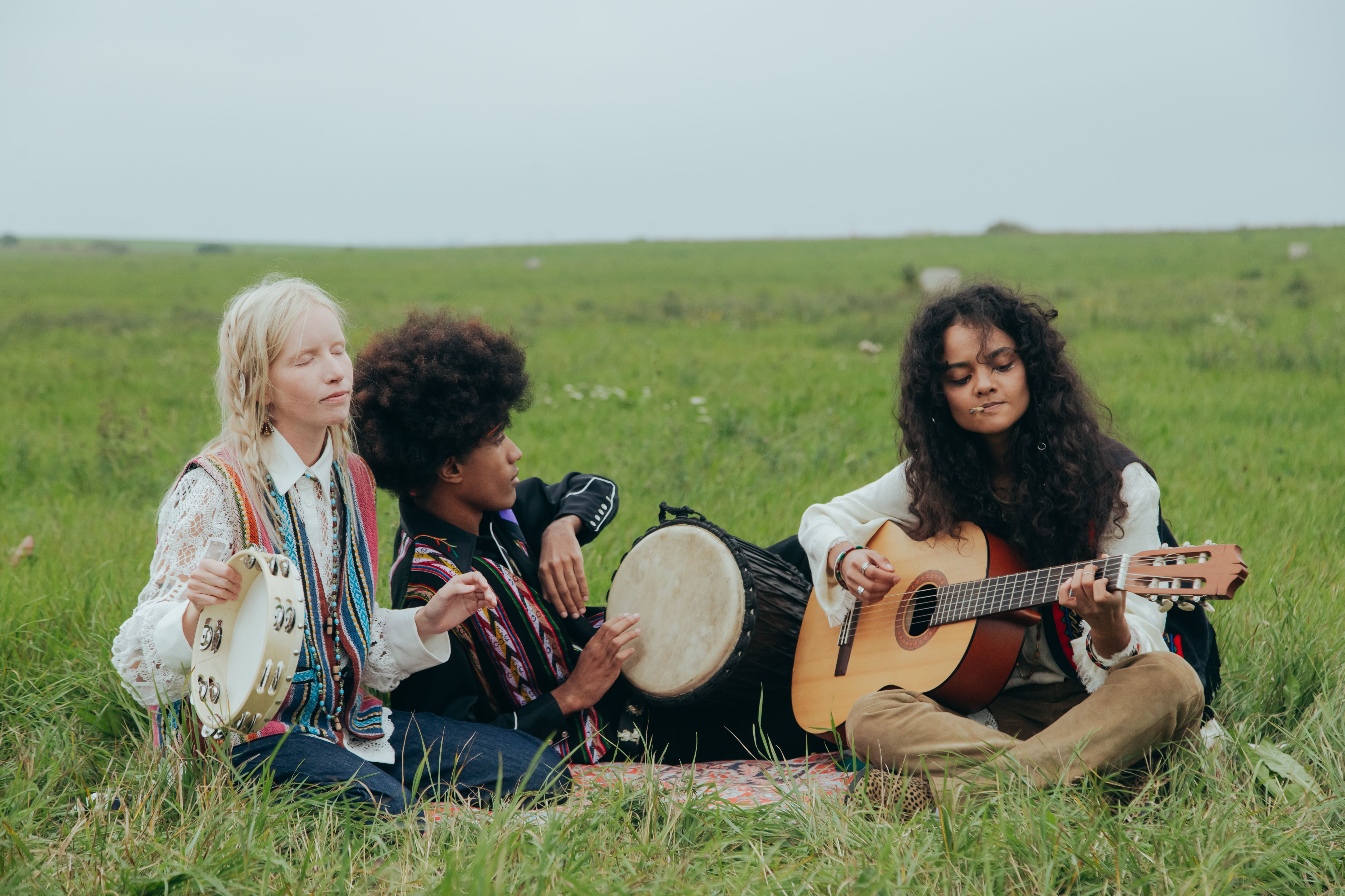 Group of People Playing Musical Instruments in the Park · Free Stock Photo
