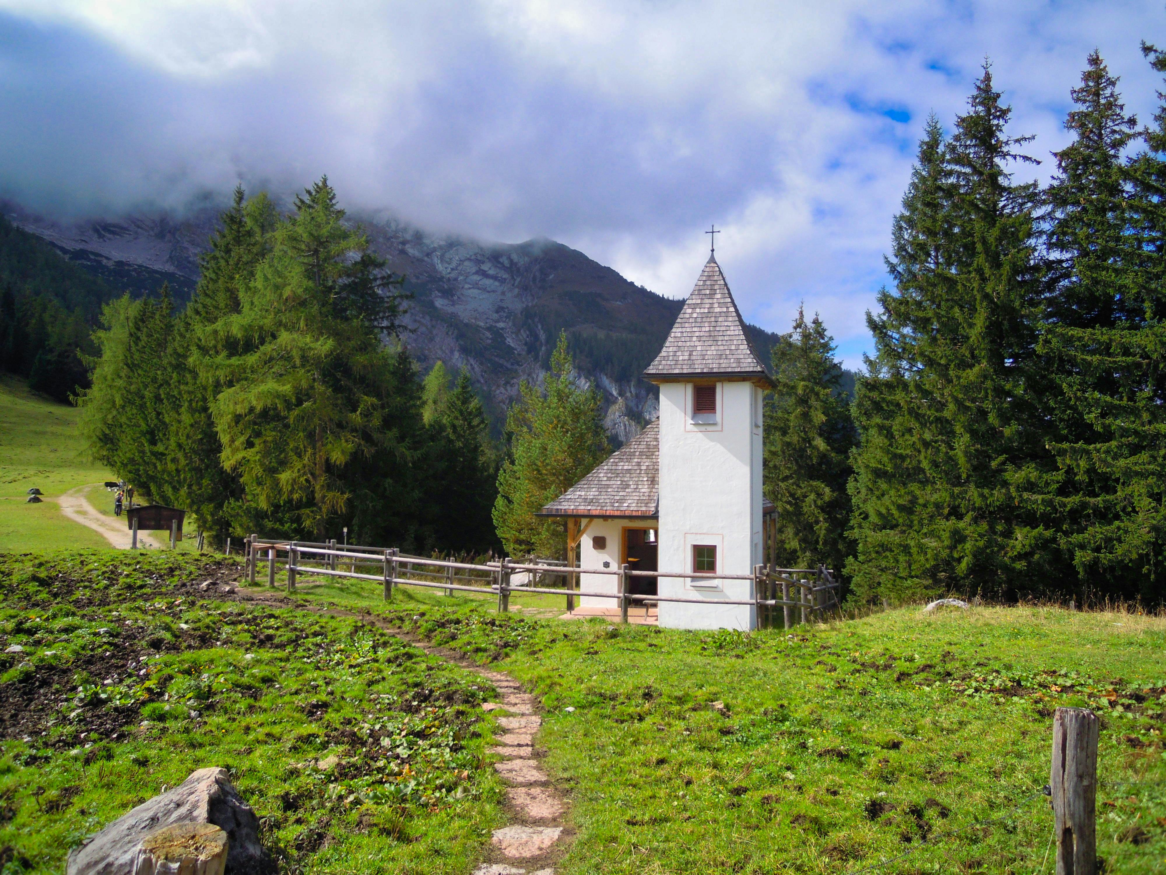 Scenic Landscape with a Chapel · Free Stock Photo