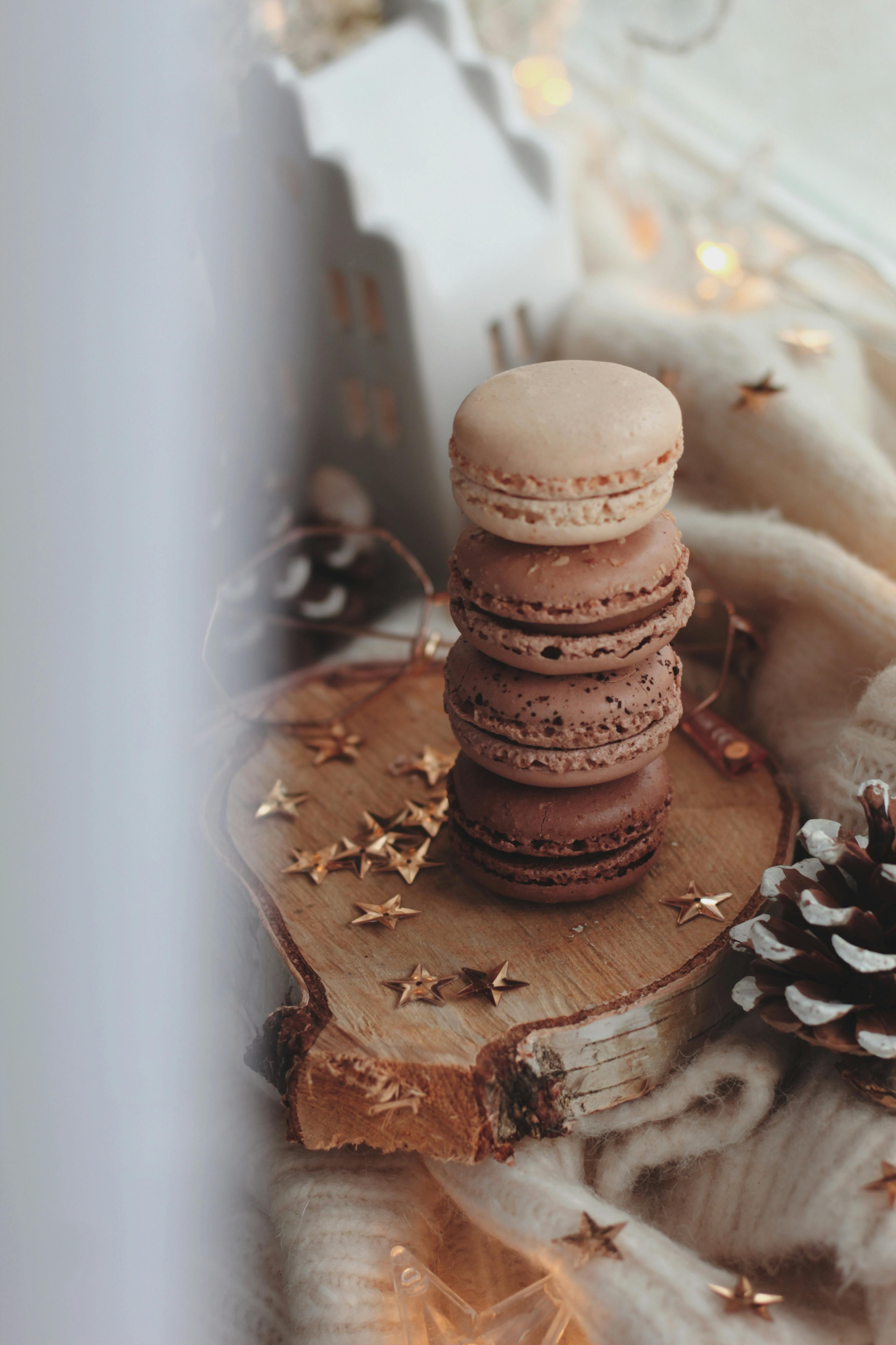 Macaroons on a Wooden Board · Free Stock Photo