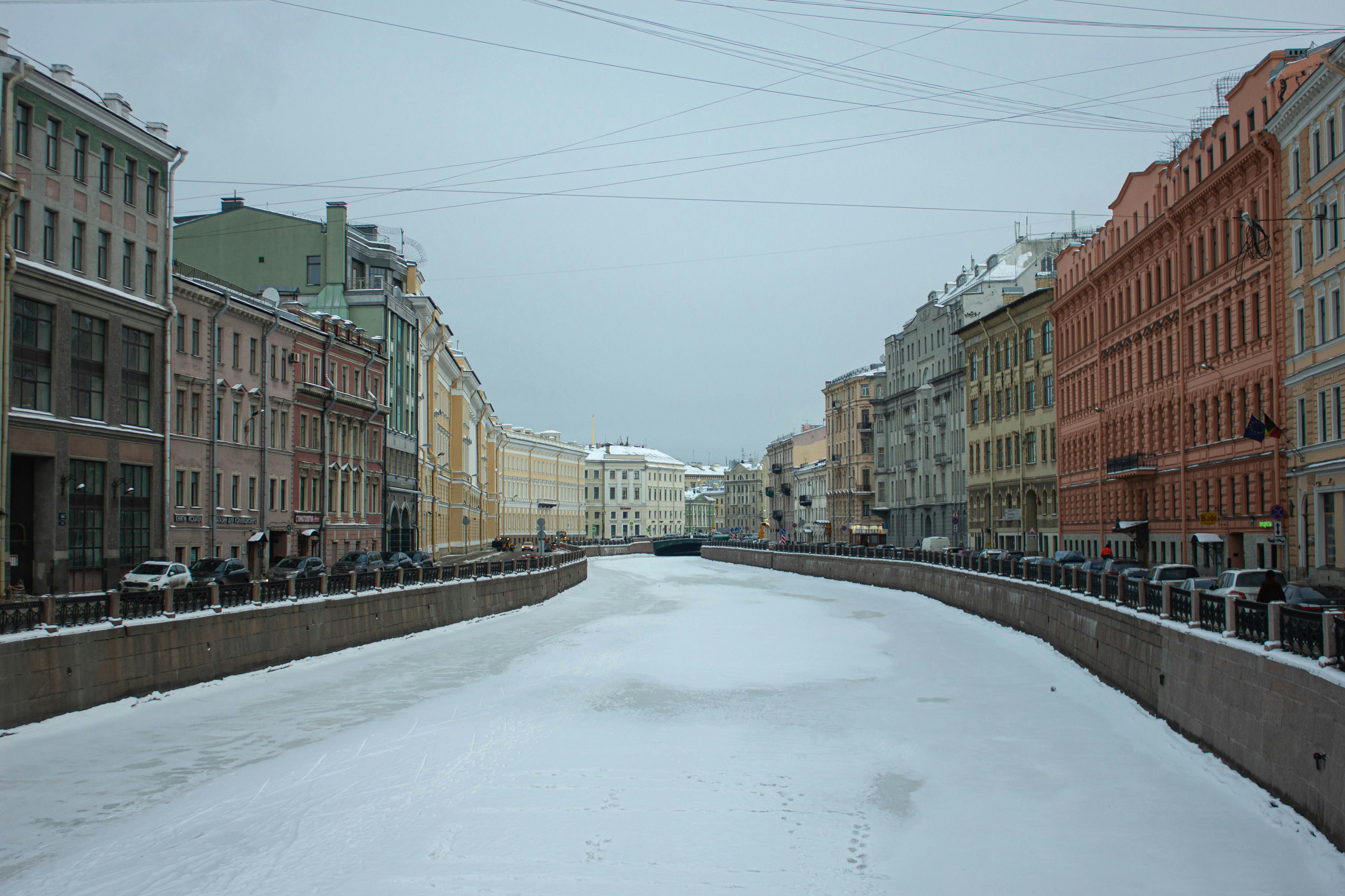River at Snowy Day Photo · Free Stock Photo