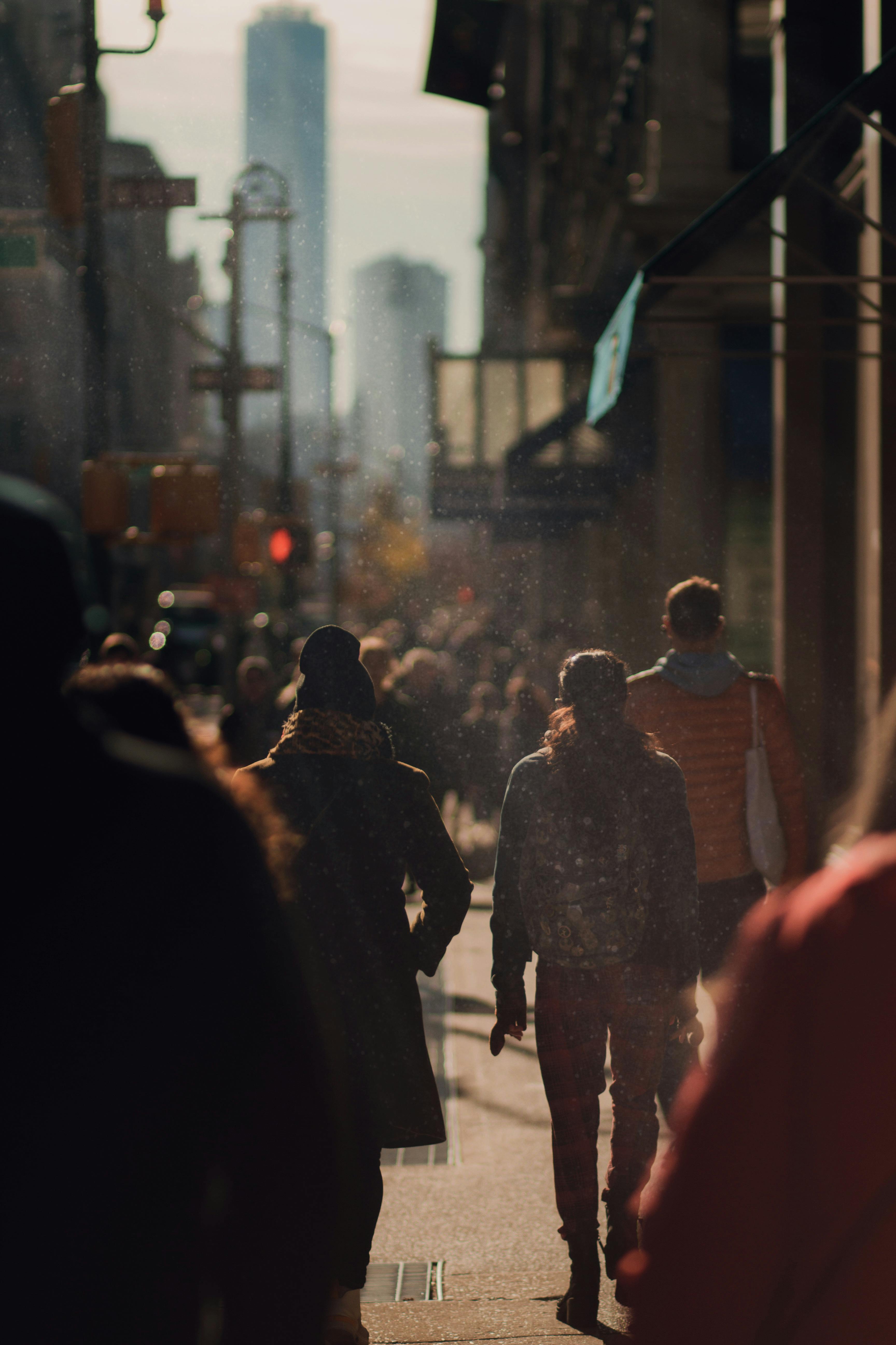 Crowd of People on Sidewalk · Free Stock Photo