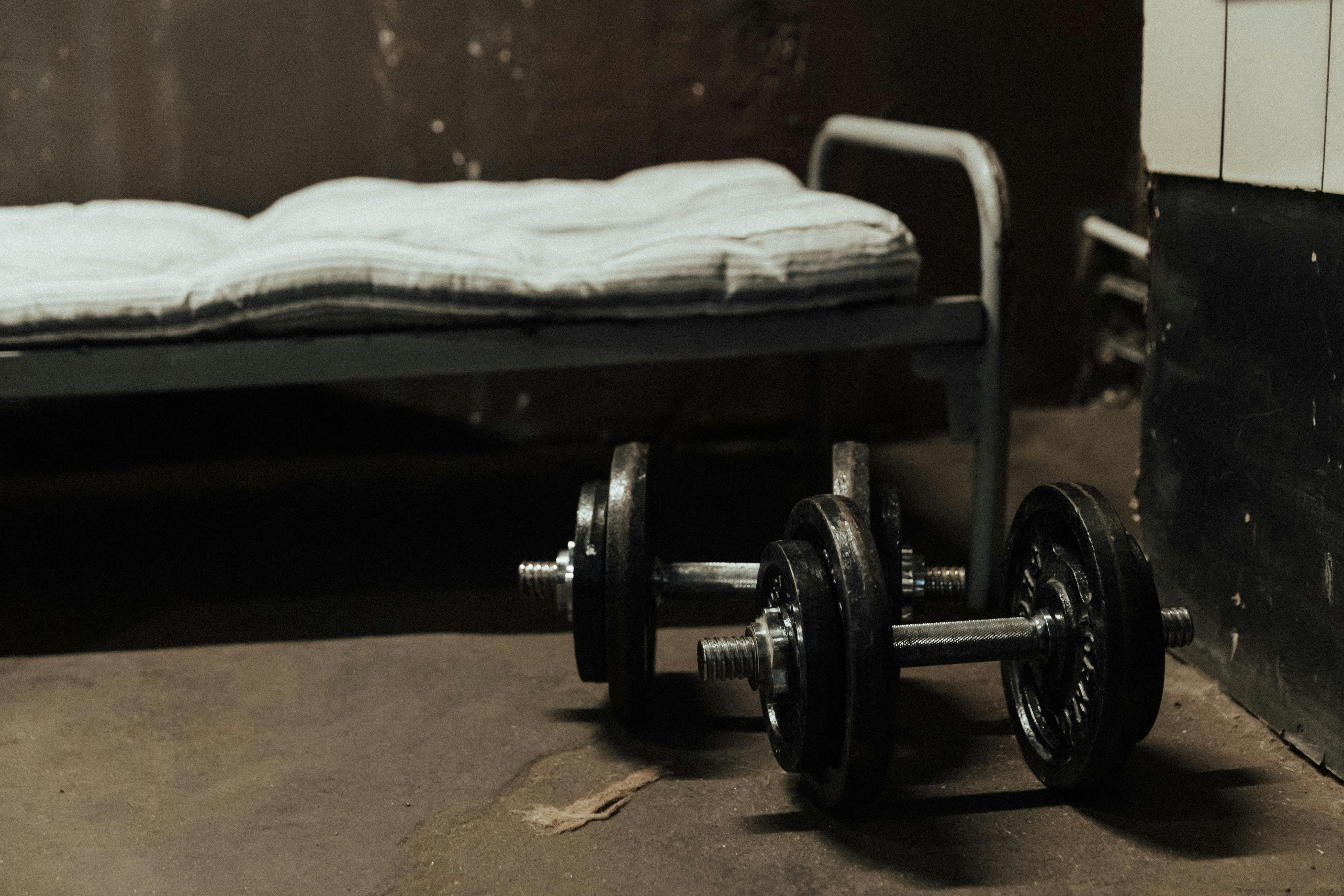 Dumbbells in Prison Cell · Free Stock Photo