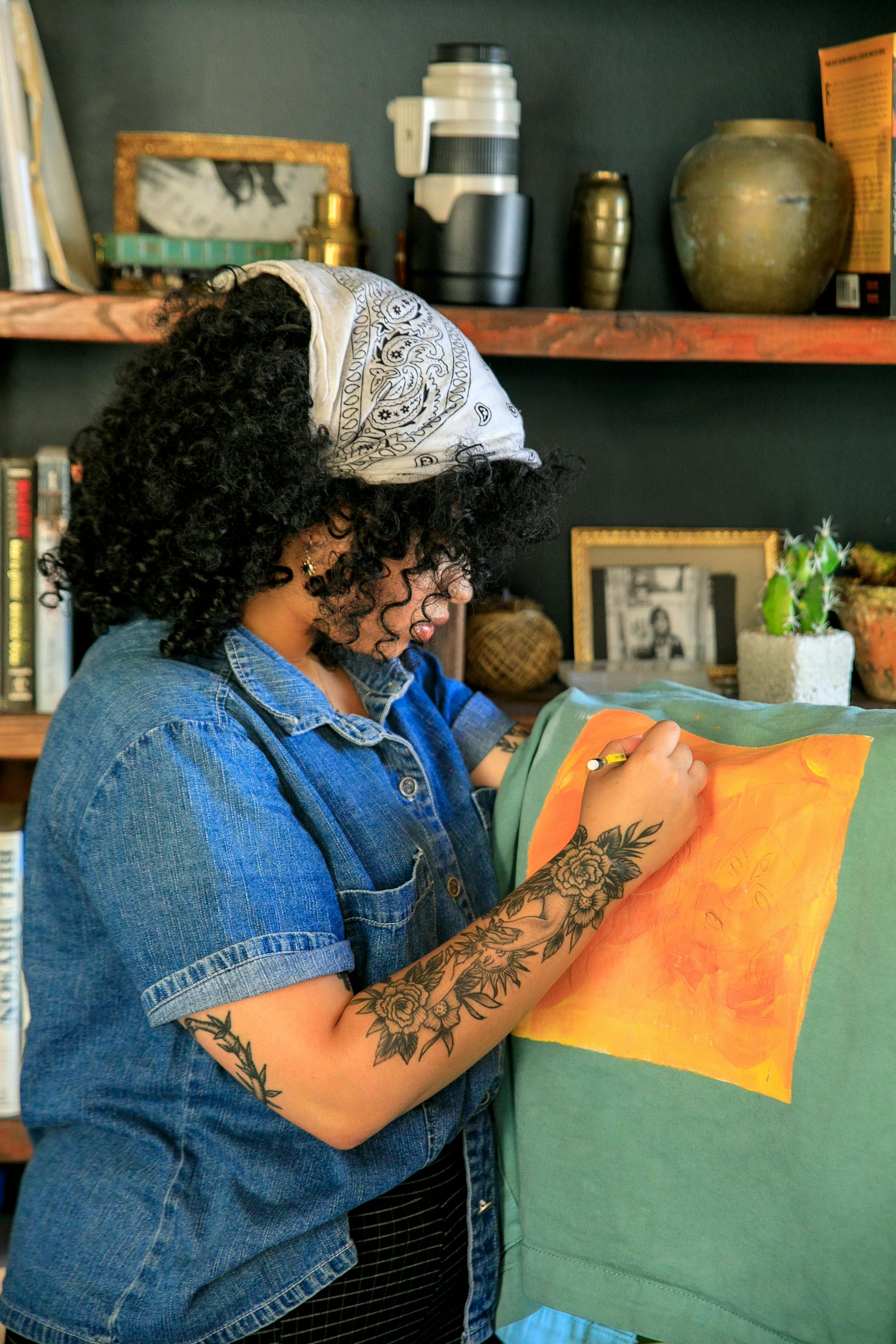 Woman Creating Design for Blouse · Free Stock Photo